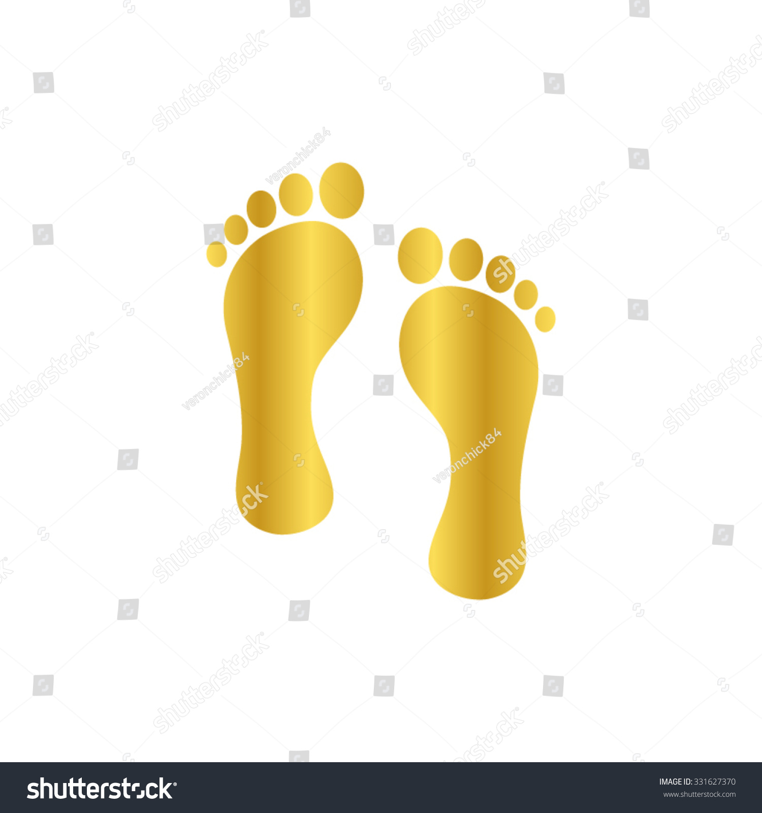 Footprint Gold Vector Icon Stock Vector (Royalty Free) 331627370 ...