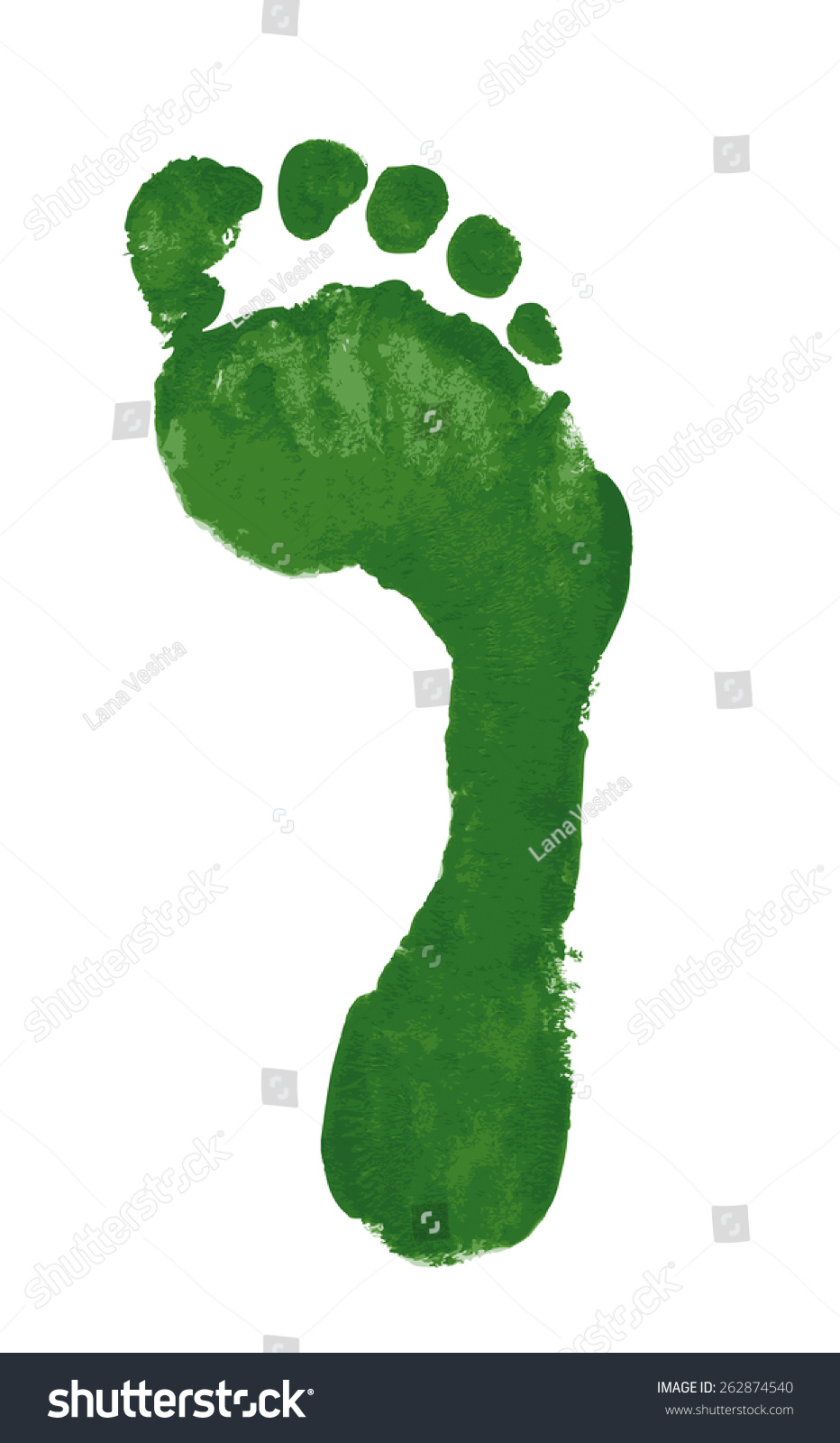 Footprint Green Stock Vector (Royalty Free) 262874540 | Shutterstock