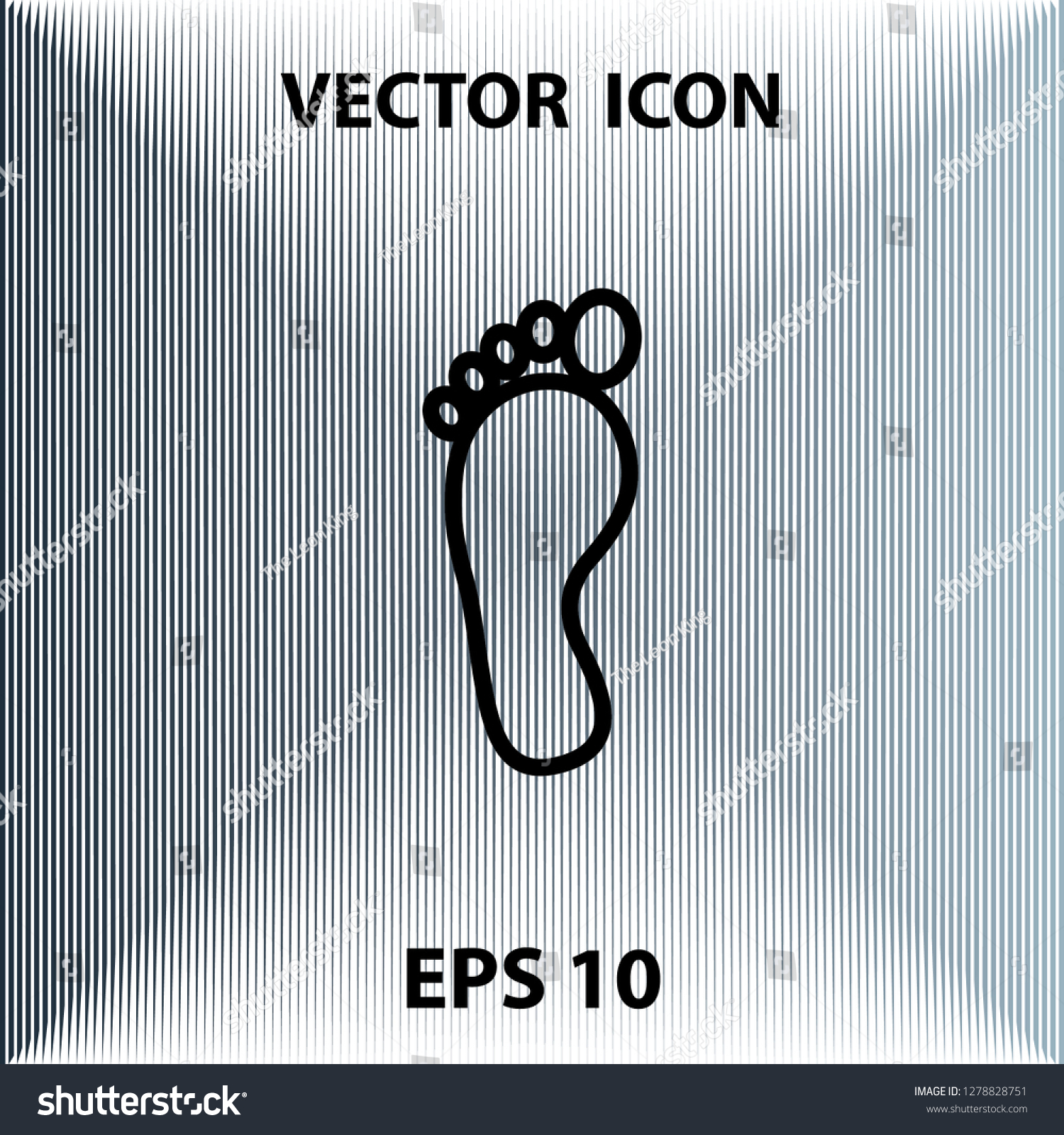 Footprint Outline Icon Vector Design Element Stock Vector (Royalty Free ...