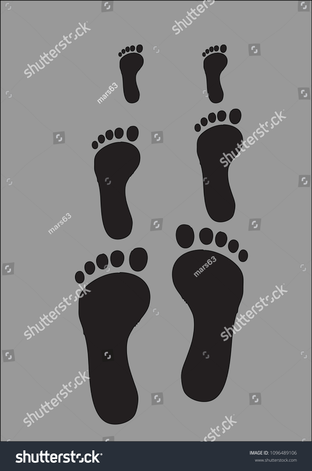 Footprint Pictogram Vector Drawing Stock Vector (Royalty Free ...