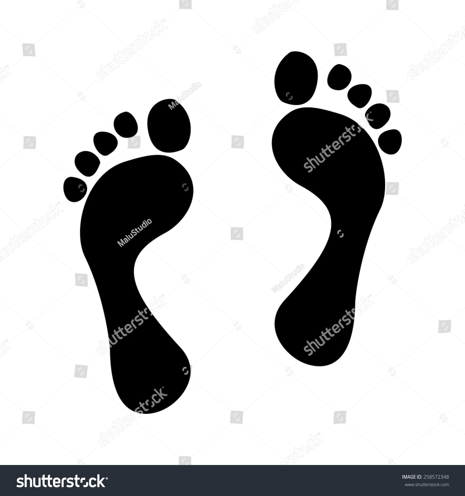 Footprint Symbol Stock Vector (Royalty Free) 258572348 | Shutterstock