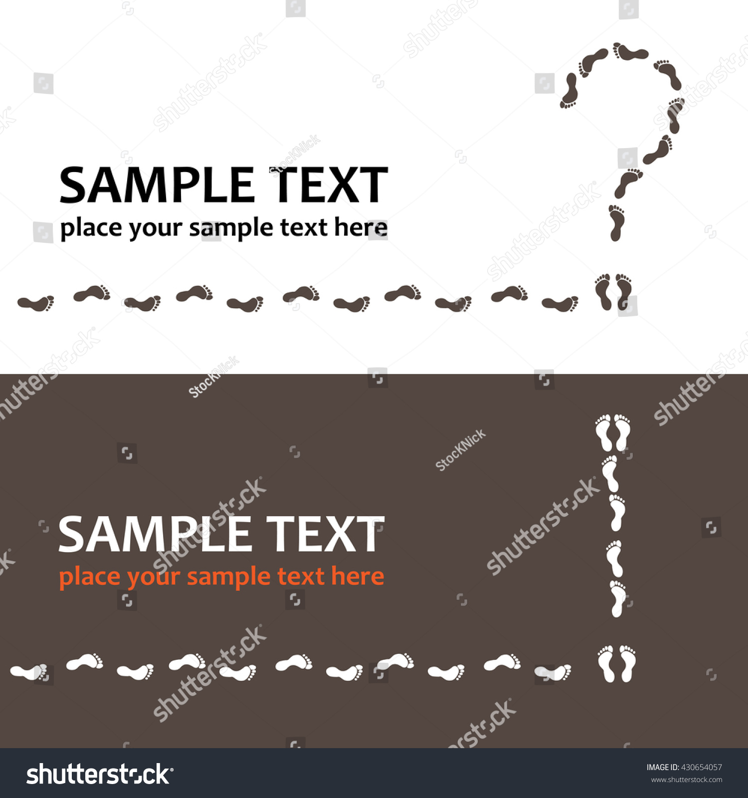 Footprints Banners Vector Illustration Stock Vector (Royalty Free ...