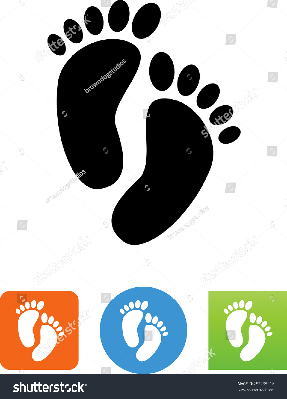 Footprints Icon Stock Vector (Royalty Free) 257235916