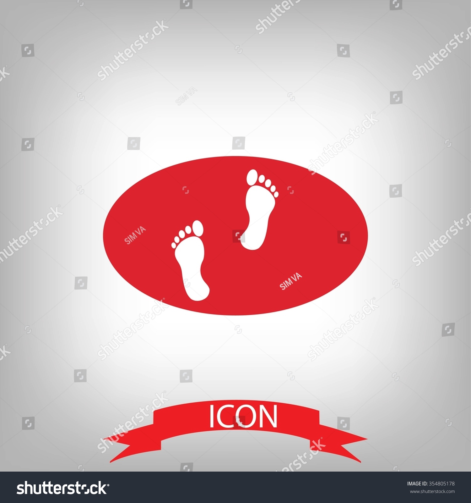 Footprints Icon Stock Vector (Royalty Free) 354805178 | Shutterstock