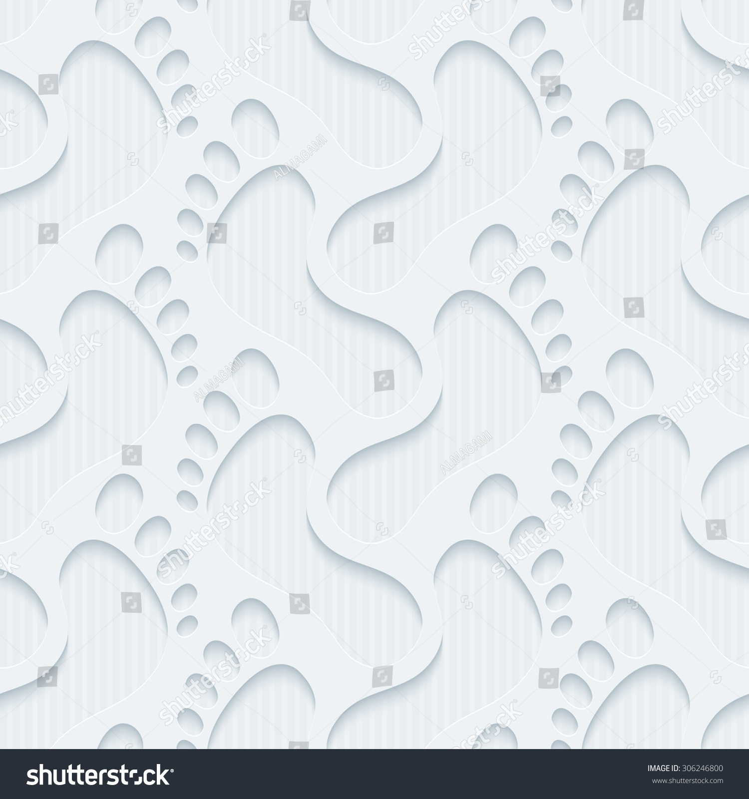 Footprints Wallpaper 3d Seamless Background Vector Stock Vector ...