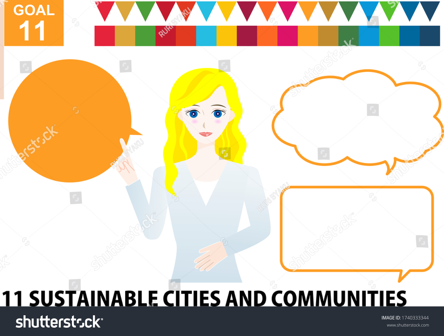 Sustainable Development Goals Design Elements Specified 库存矢量图（免版税 ...