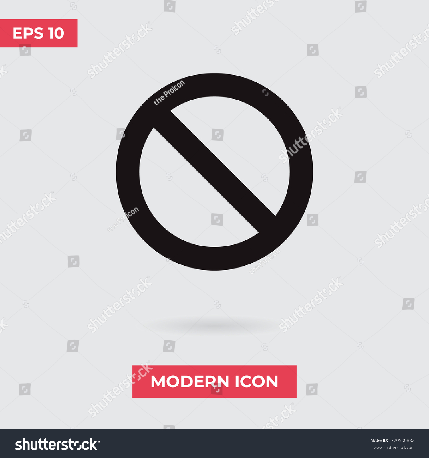 Vector de icono prohibido. Detener el: vector de stock (libre de ...