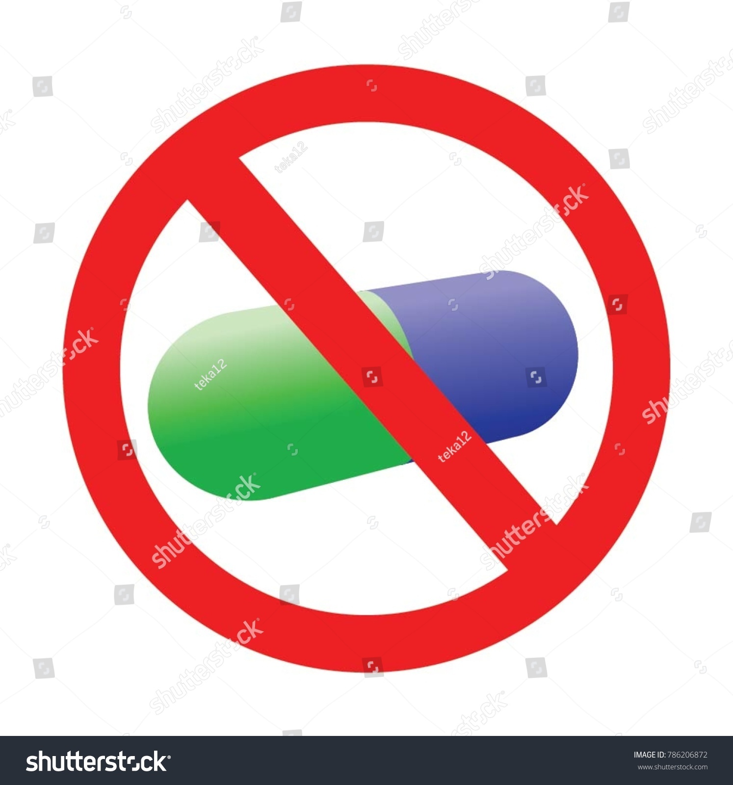 Forbidden Medical Care Vector Stock Vector (Royalty Free) 786206872 ...