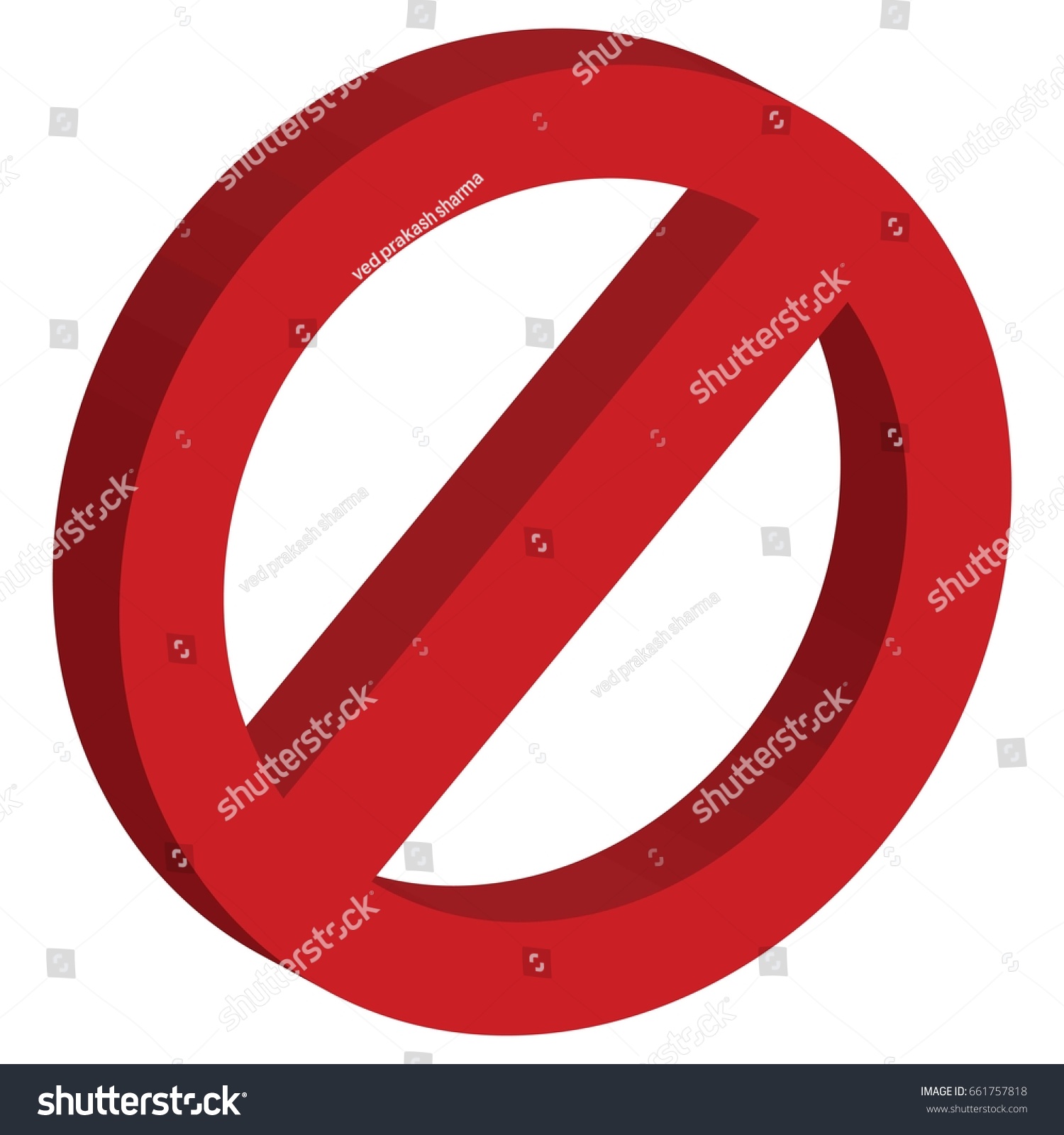 Forbidden Sign Stock Vector (Royalty Free) 661757818