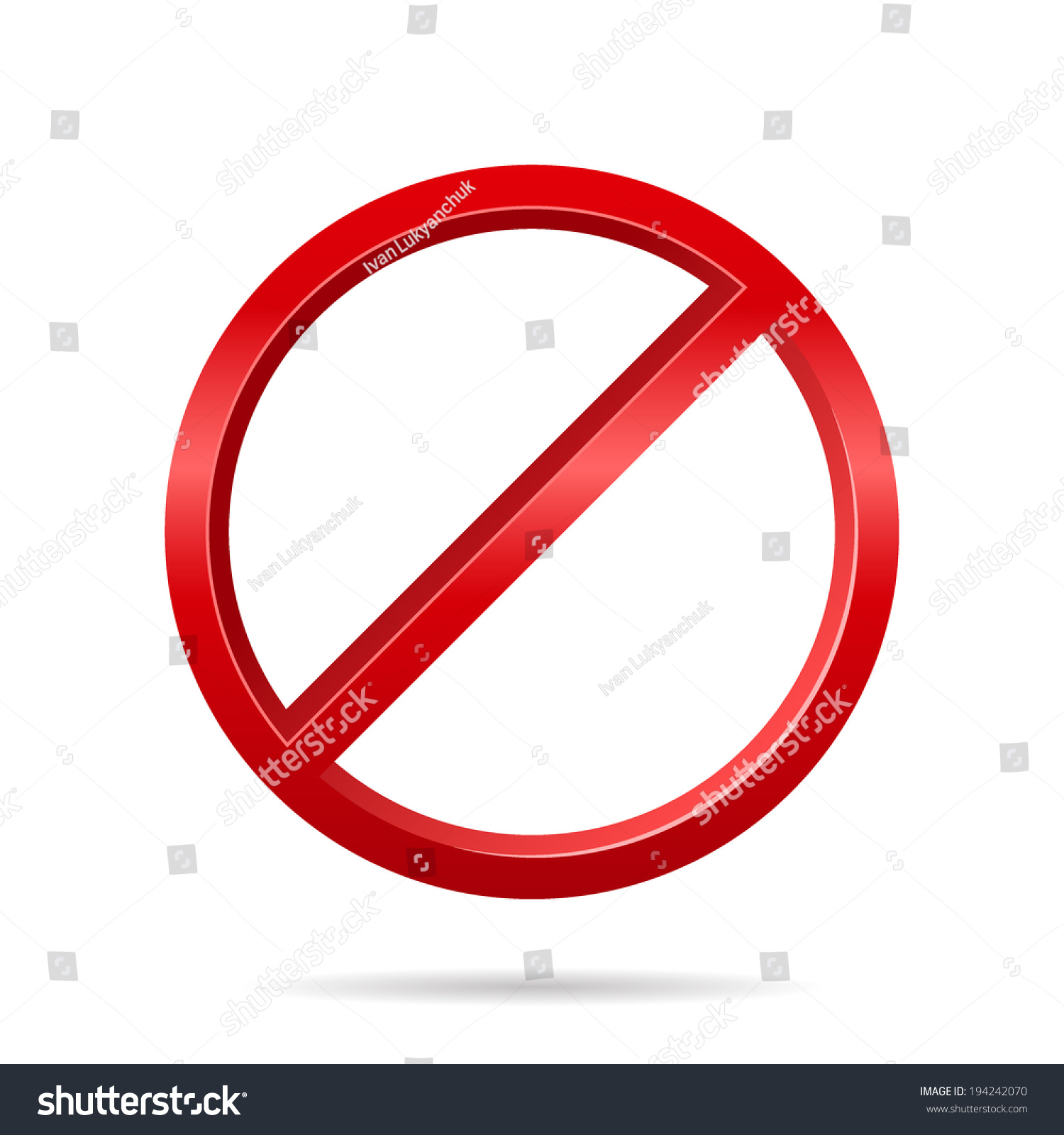 Forbidden Sign Vector Illustrations Stock Vector (Royalty Free) 194242070