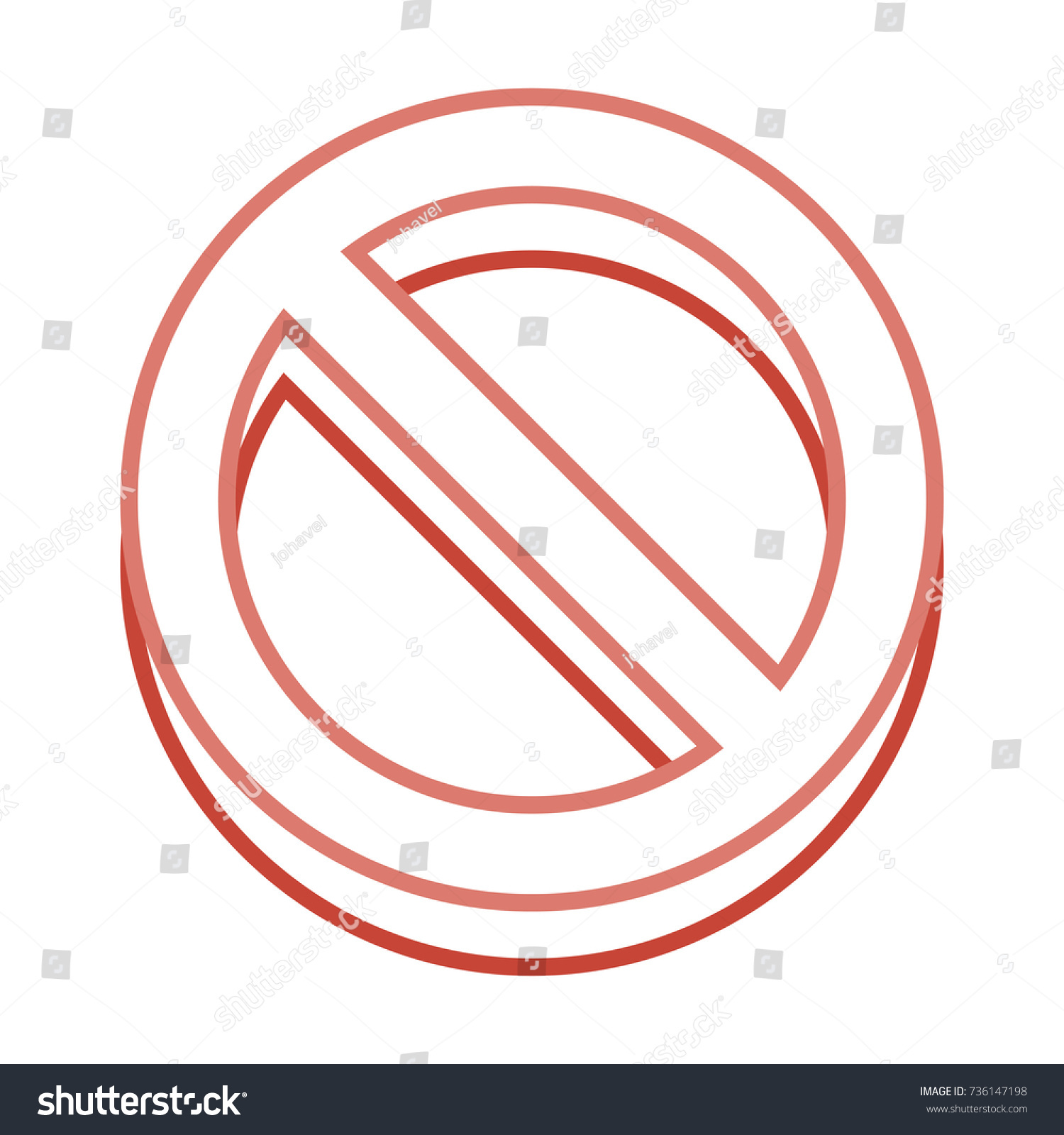 Forbidden Symbol Icon Stock Vector (Royalty Free) 736147198 | Shutterstock