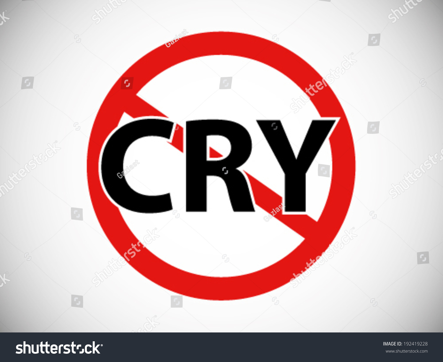 Forbidden Symbol No Cry Stock Vector (Royalty Free) 192419228