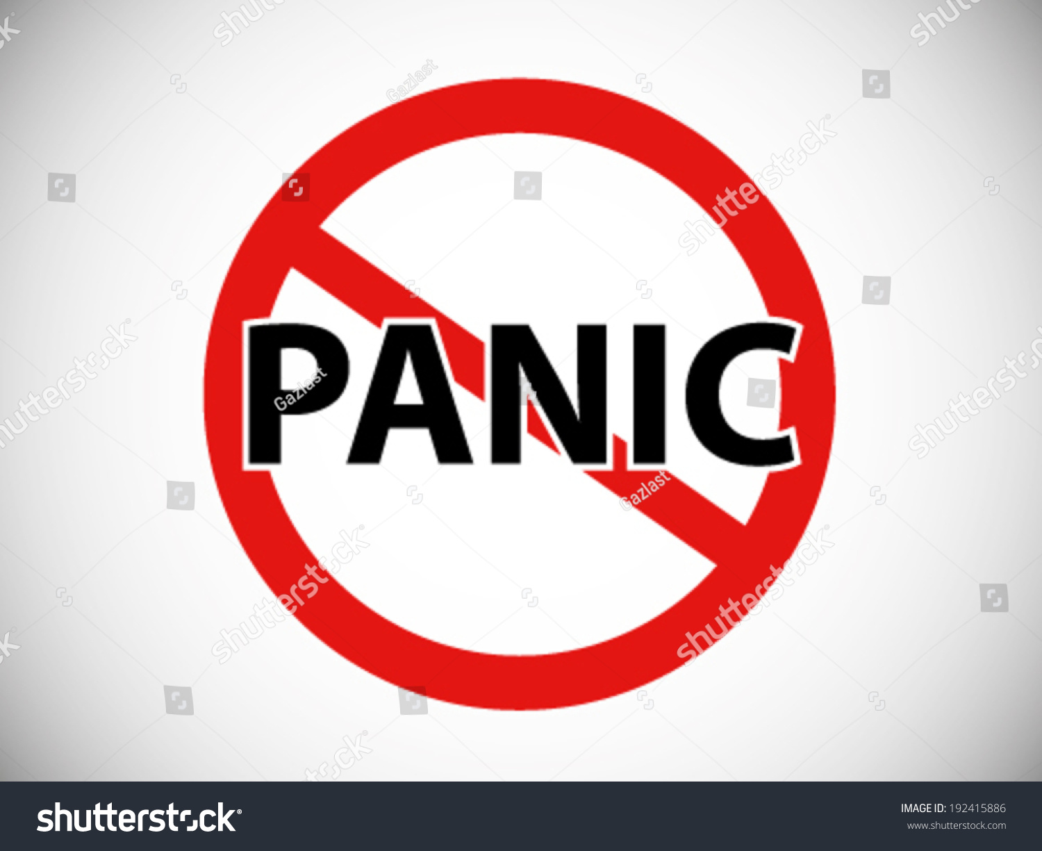 Forbidden Symbol No Panic Stock Vector (Royalty Free) 192415886