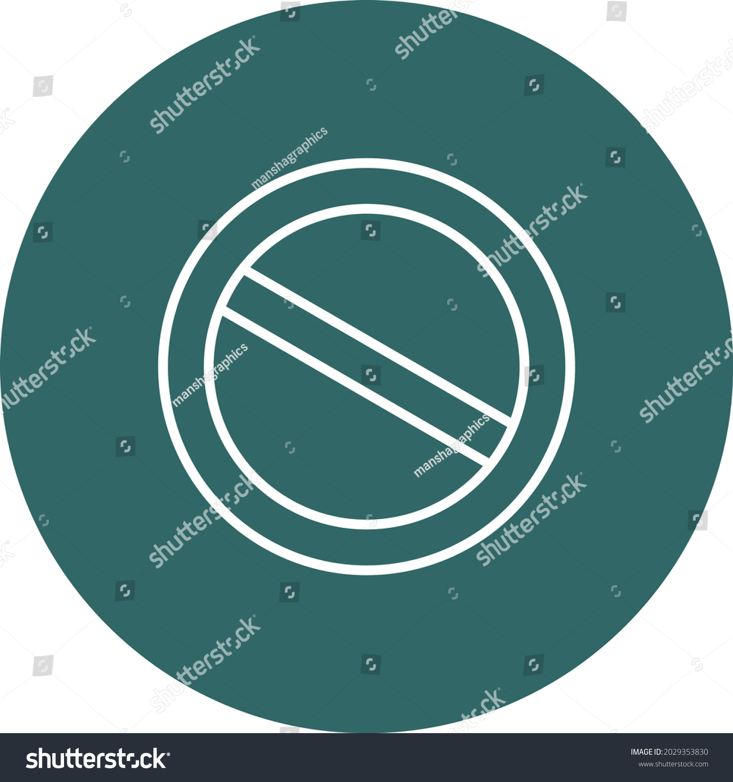 Forbiden Vector Line Multicolor Icon Design Stock Vector (Royalty Free ...