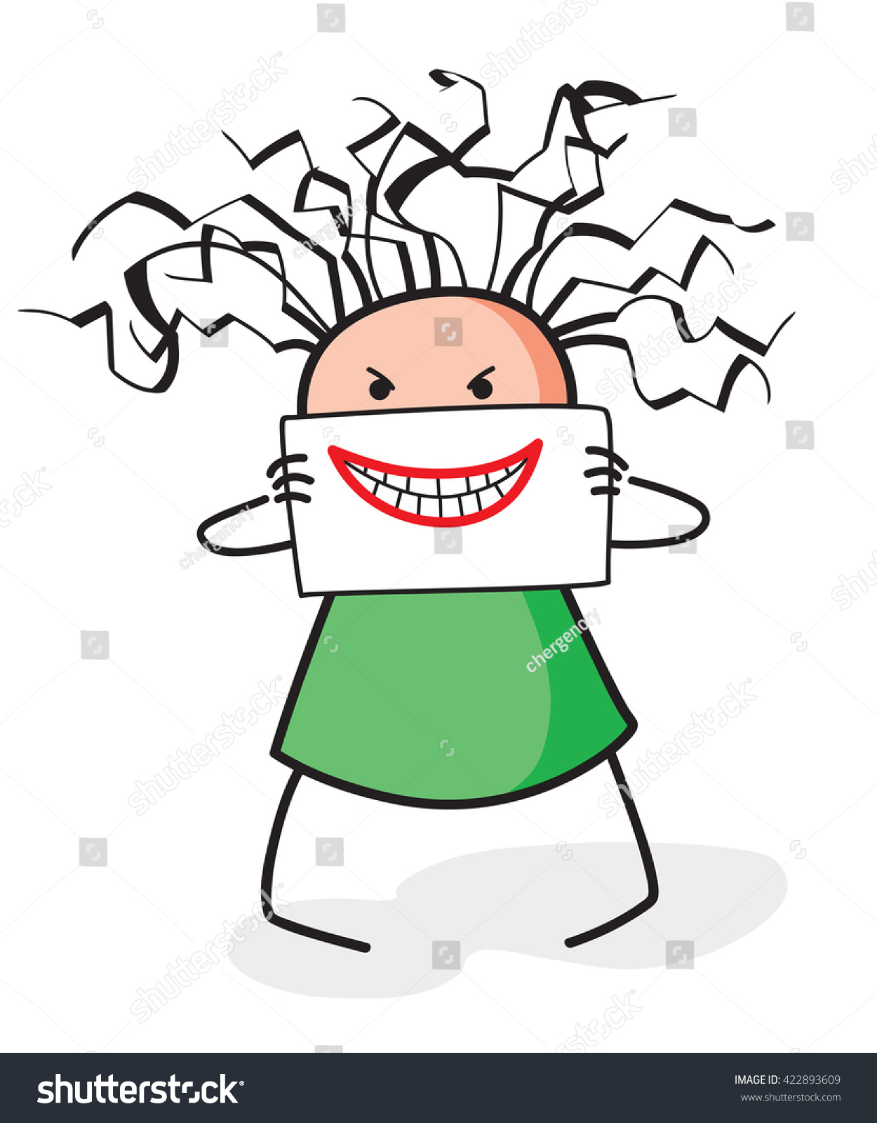 Forced Smile Stock Vector (Royalty Free) 422893609 | Shutterstock