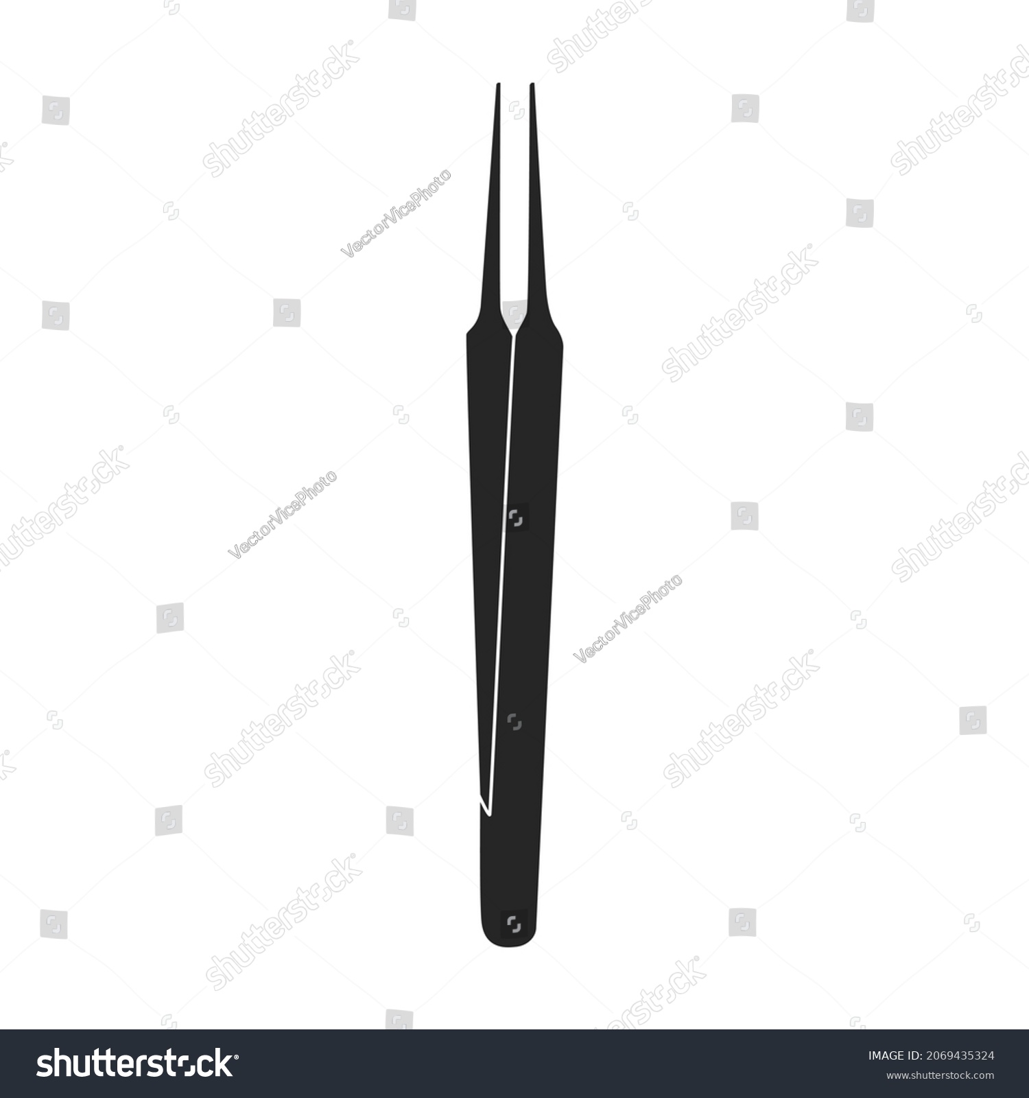 Forceps Vector Iconblack Vector Icon Isolated Stock Vector (Royalty ...