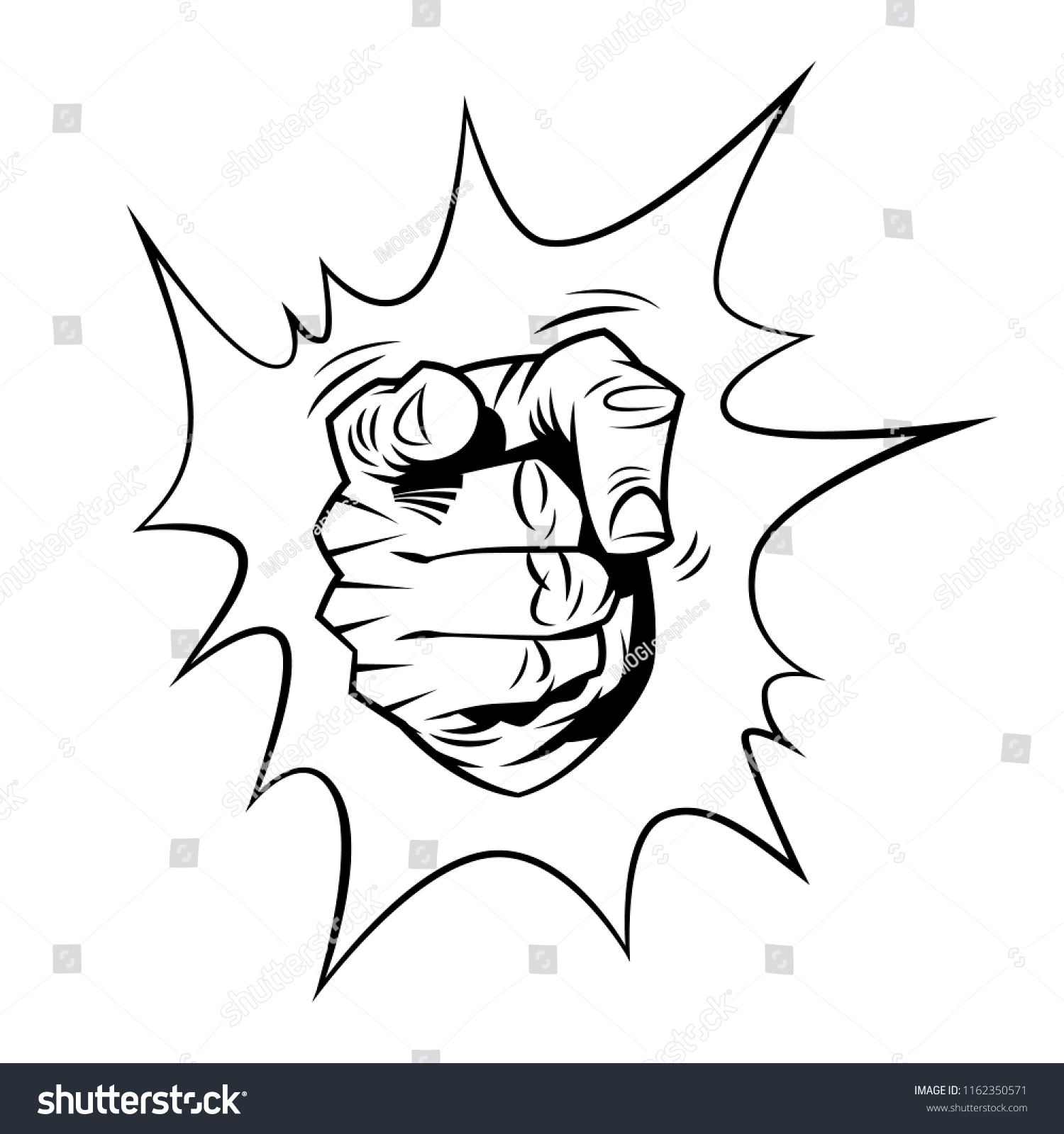 Forefinger Comic Bubble Vector Cartoon Illustration Stock-vektor ...