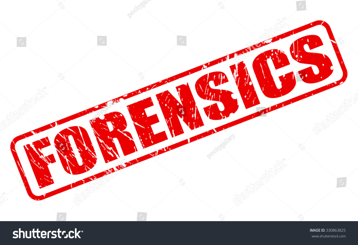Forensics Red Stamp Text On White Stock Vector (Royalty Free) 330863825