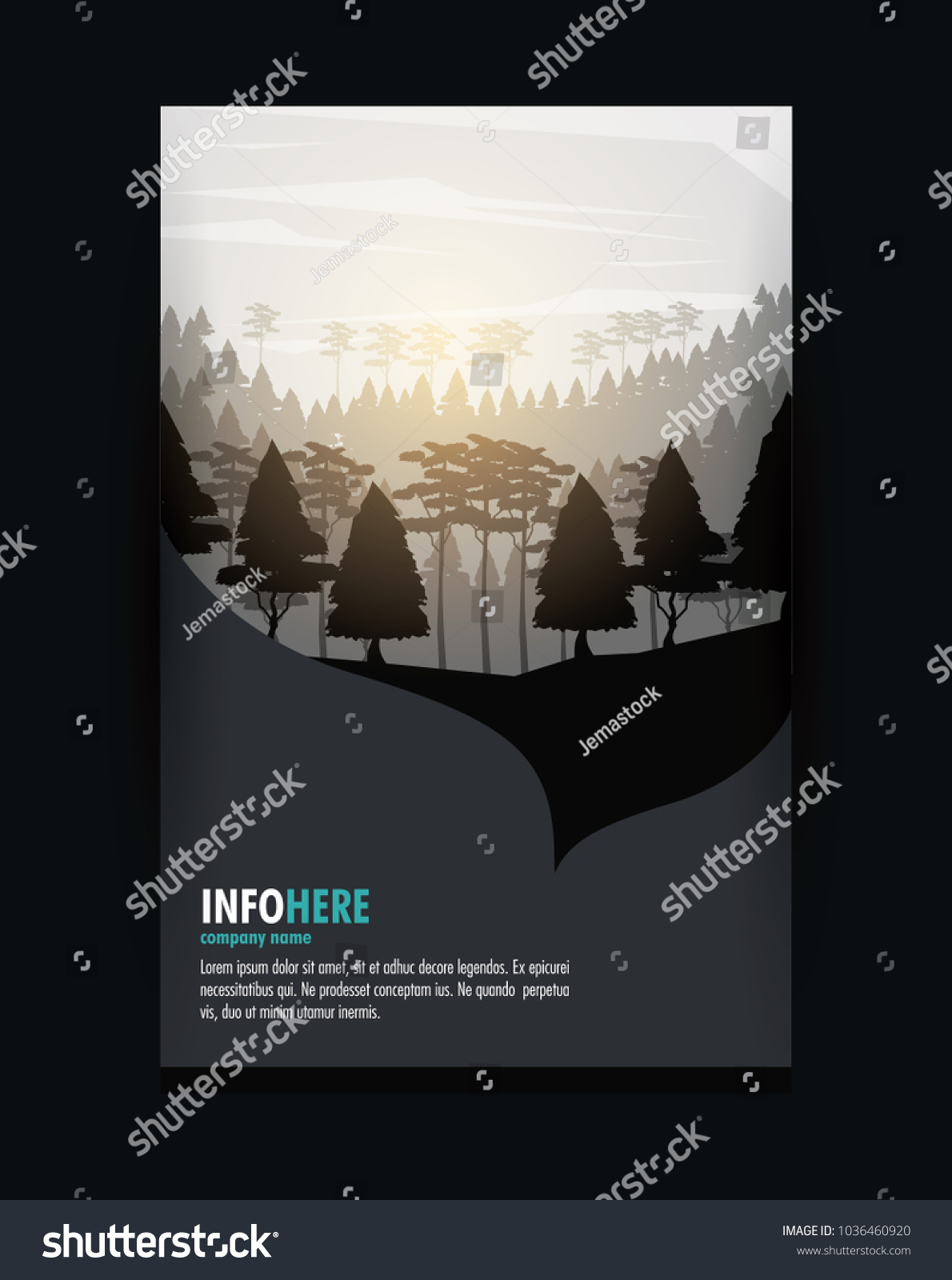 Forest Brochure Infographic Stock Vector (Royalty Free) 1036460920 ...