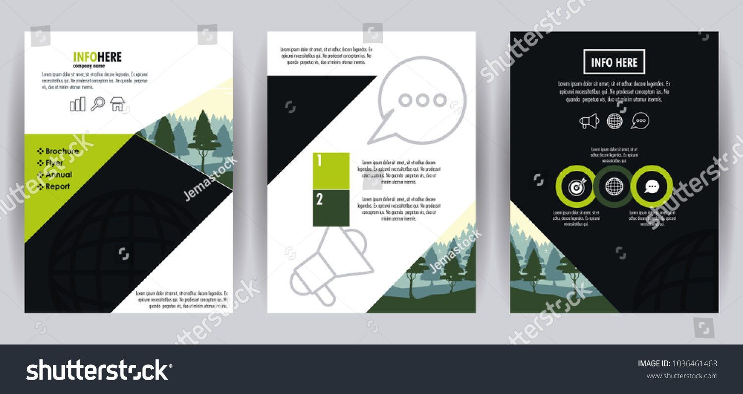 Forest Brochure Infographic Stock Vector (Royalty Free) 1036461463 ...