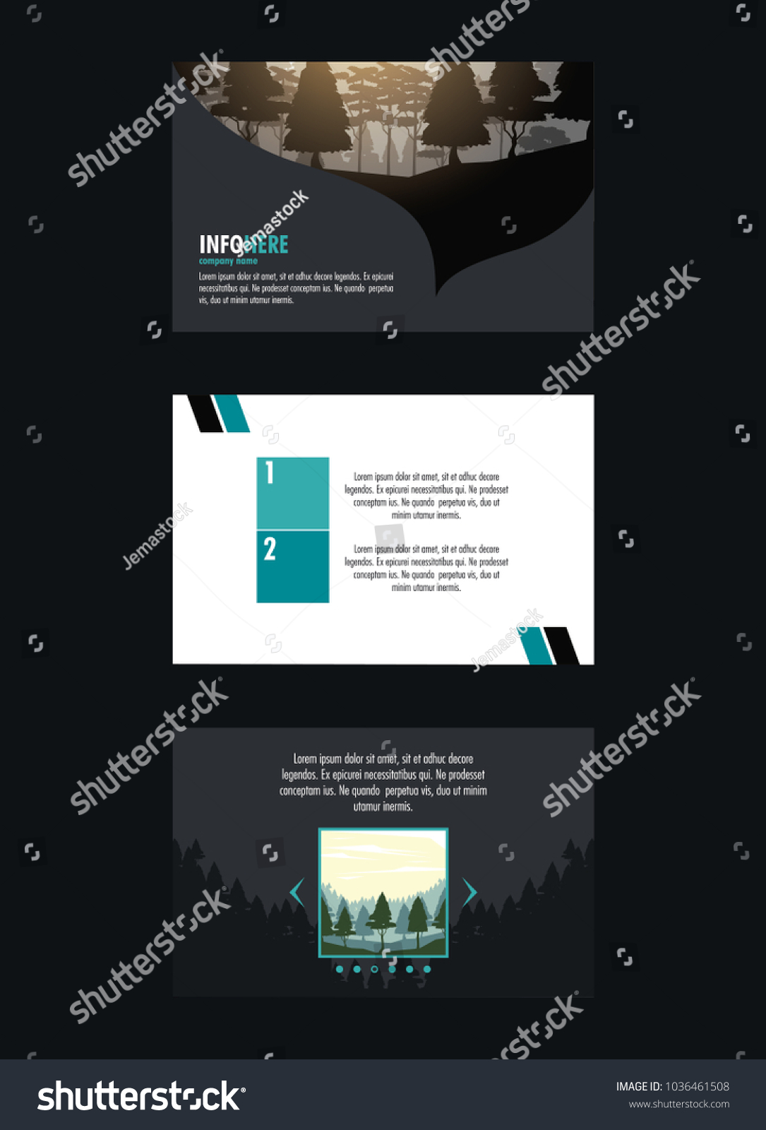 Forest Brochure Infographic Stock Vector (Royalty Free) 1036461508 ...