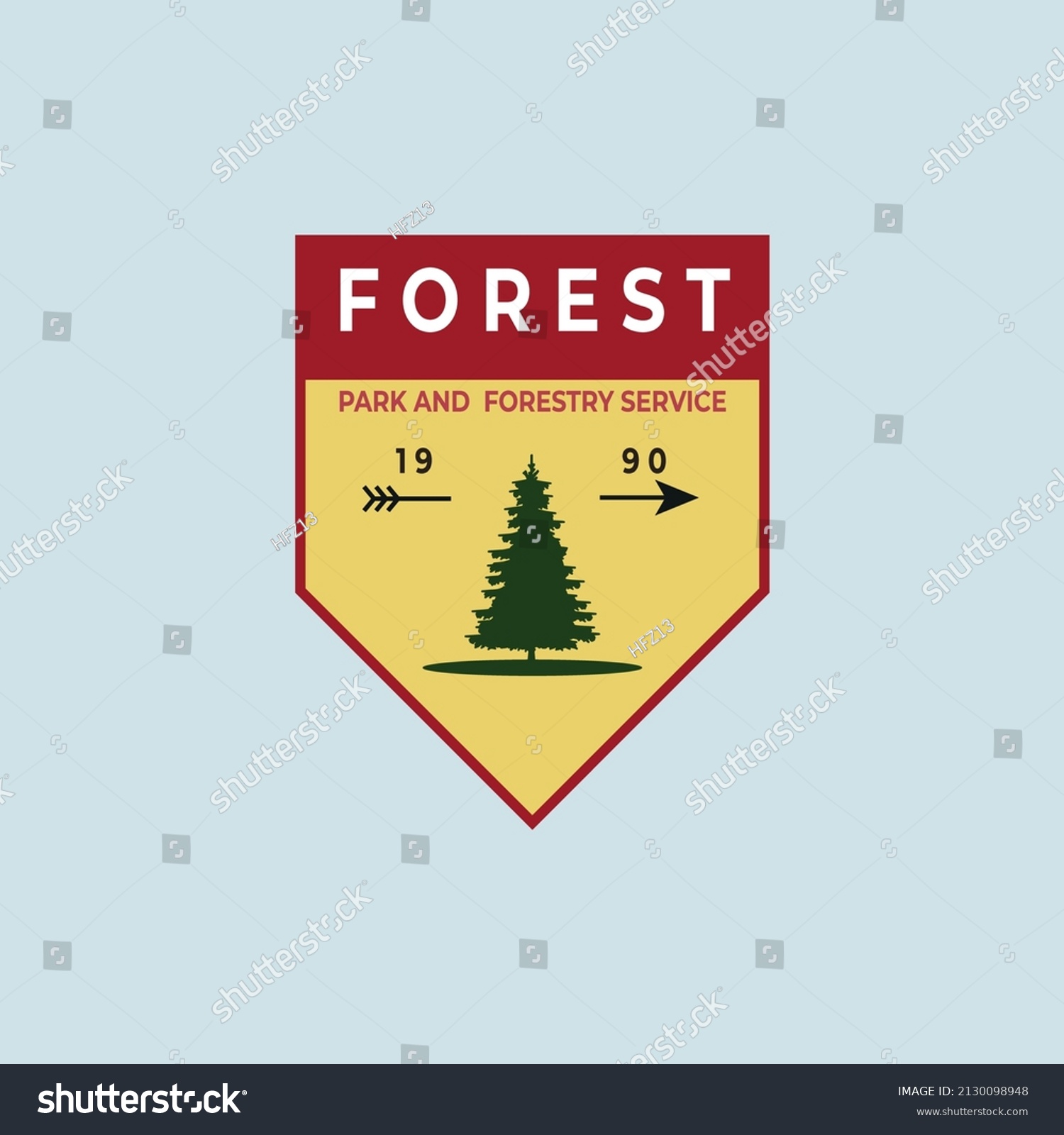 Forest Emblem Logo Icon Vector Design Stock Vector (Royalty Free ...