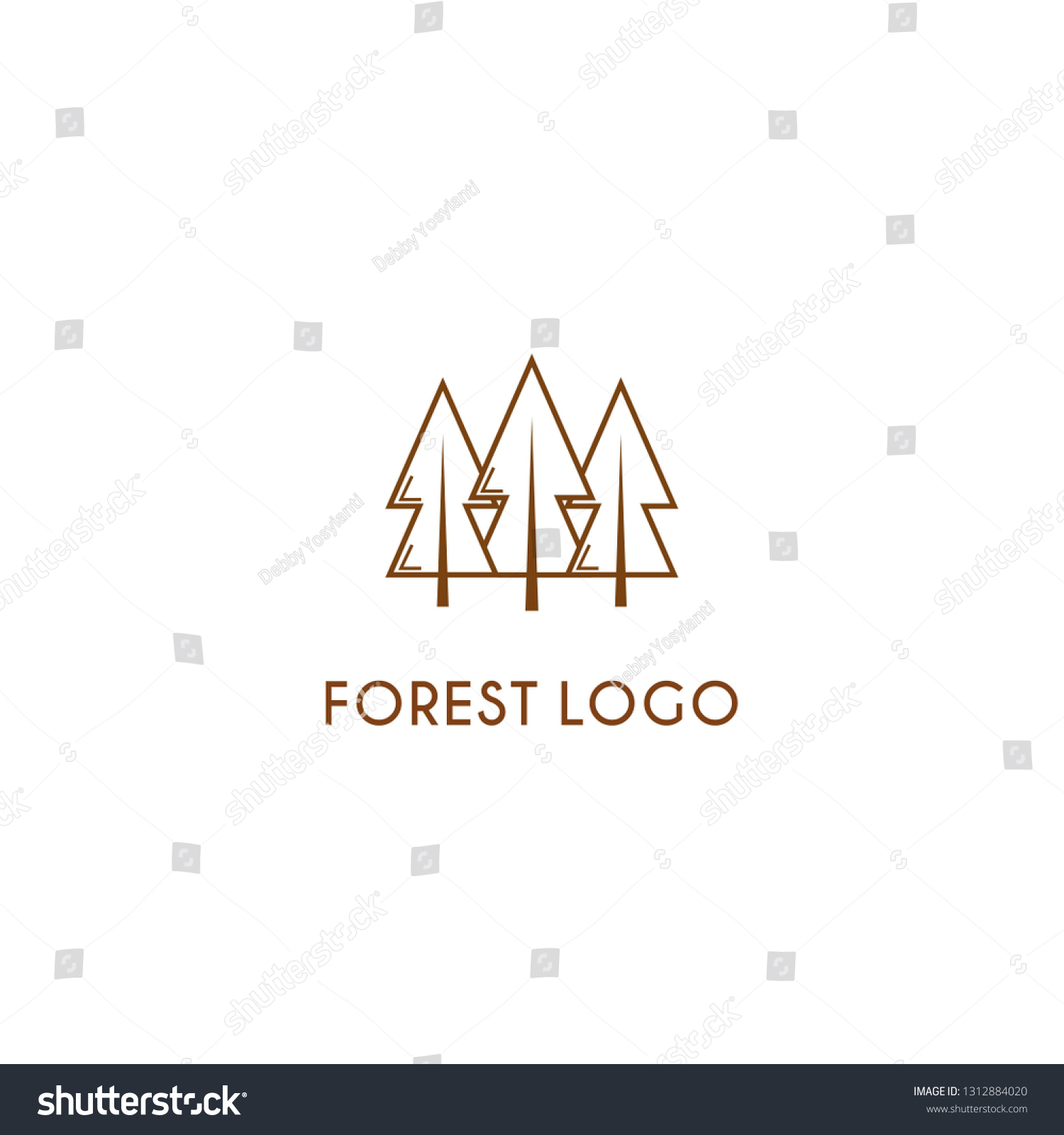 Forest Logo Design Stock Vector (Royalty Free) 1312884020 | Shutterstock