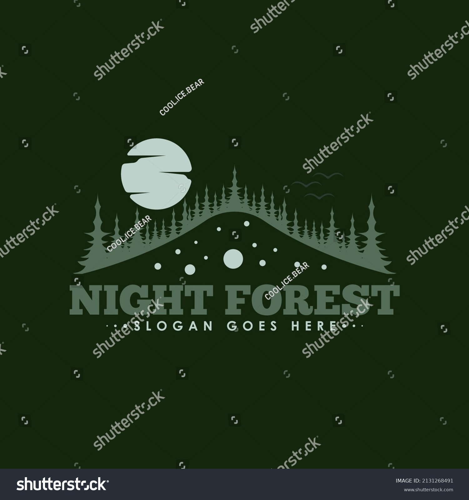 Forest Logo Design Concept Vector Retro Stock Vector (Royalty Free ...