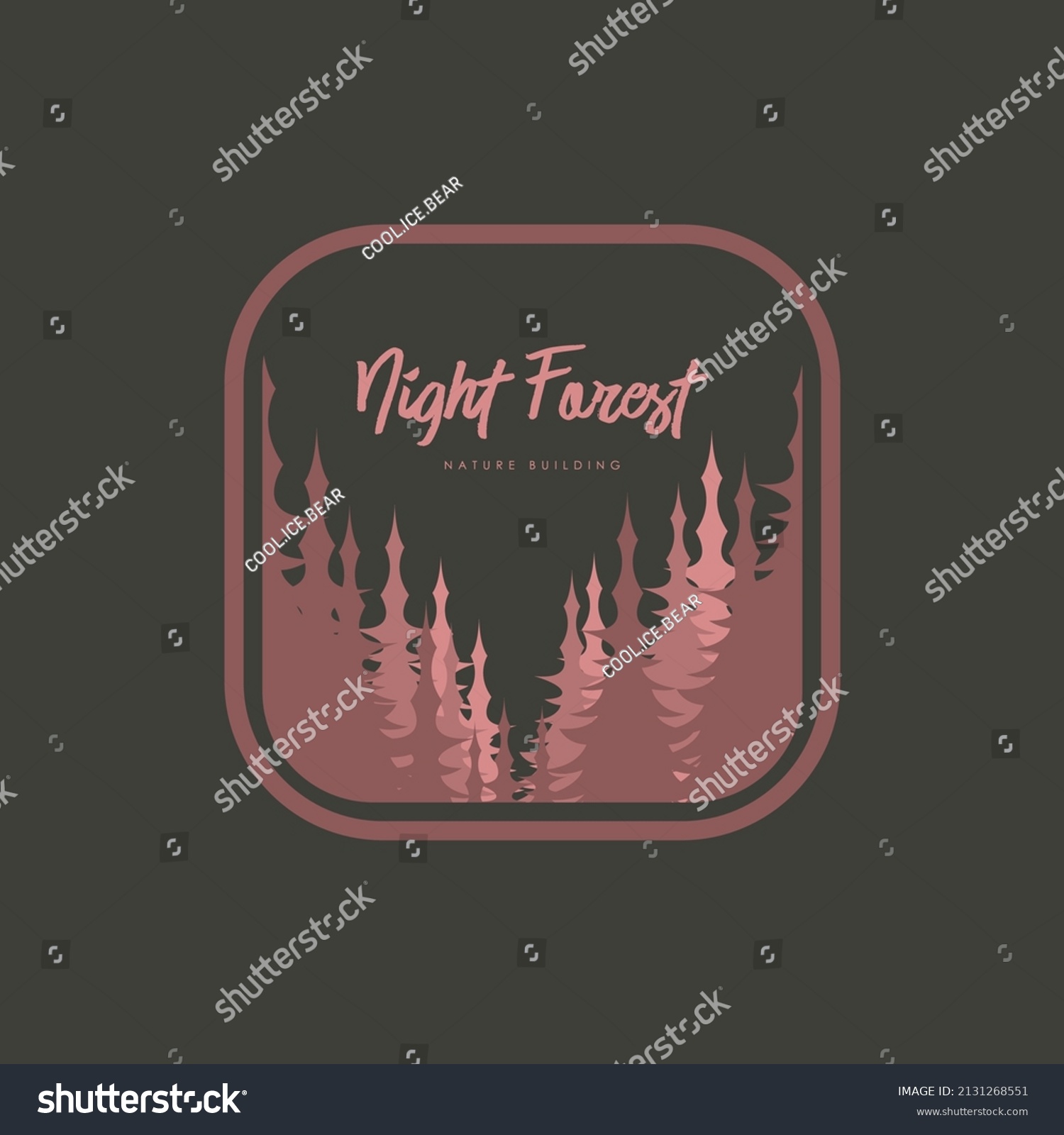 Forest Logo Design Concept Vector Retro Stock Vector (Royalty Free ...