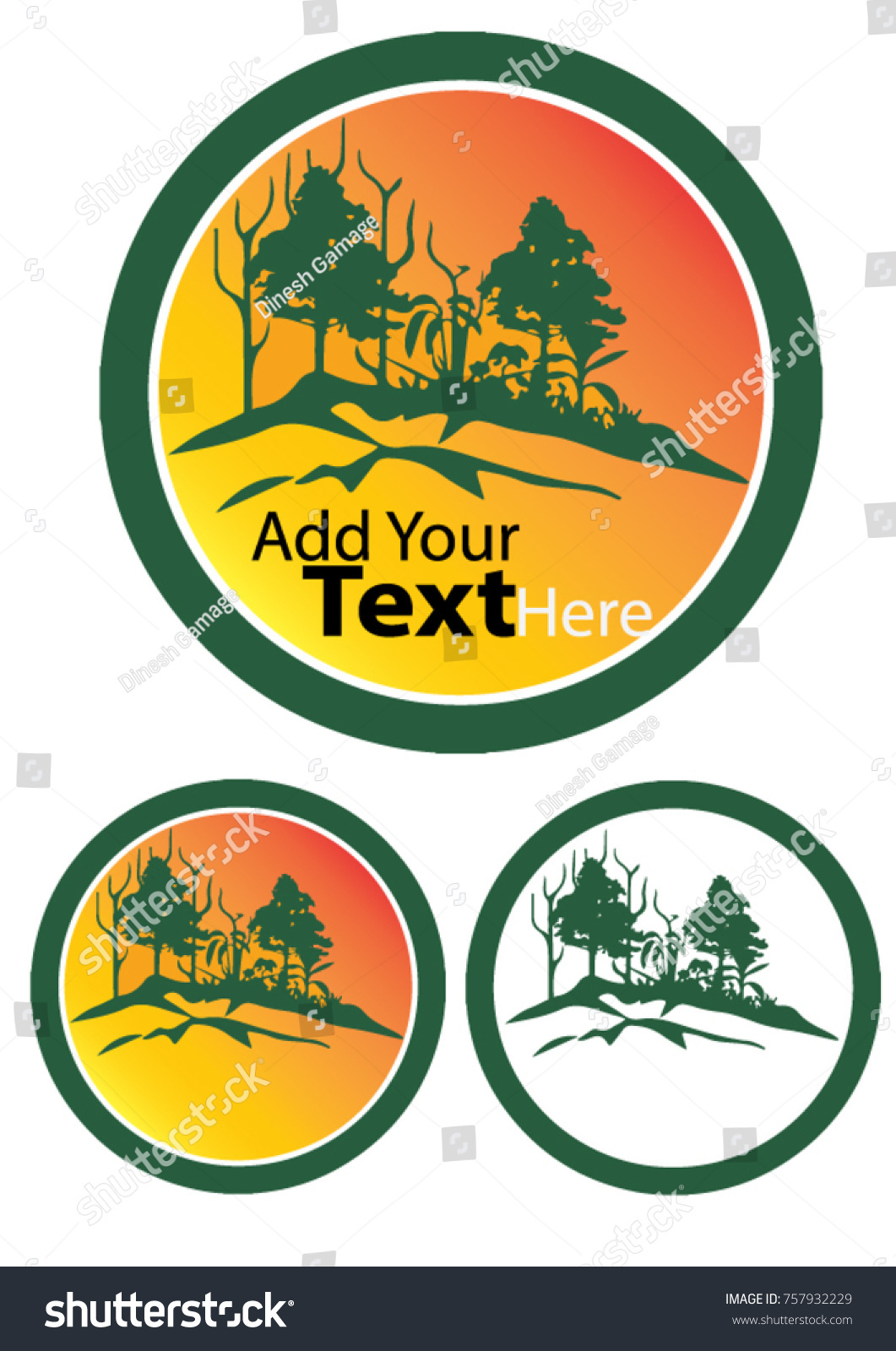 Forest Logo Conservation Tree Logo Jungle Stock Vector (Royalty Free ...