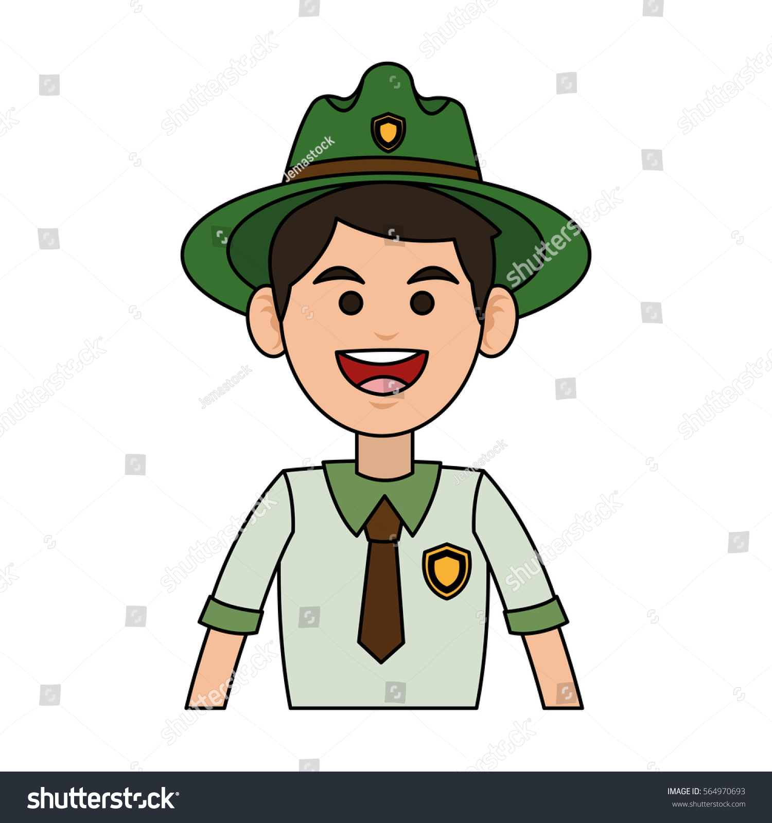 Forest Ranger Icon Stock Vector (Royalty Free) 564970693 | Shutterstock
