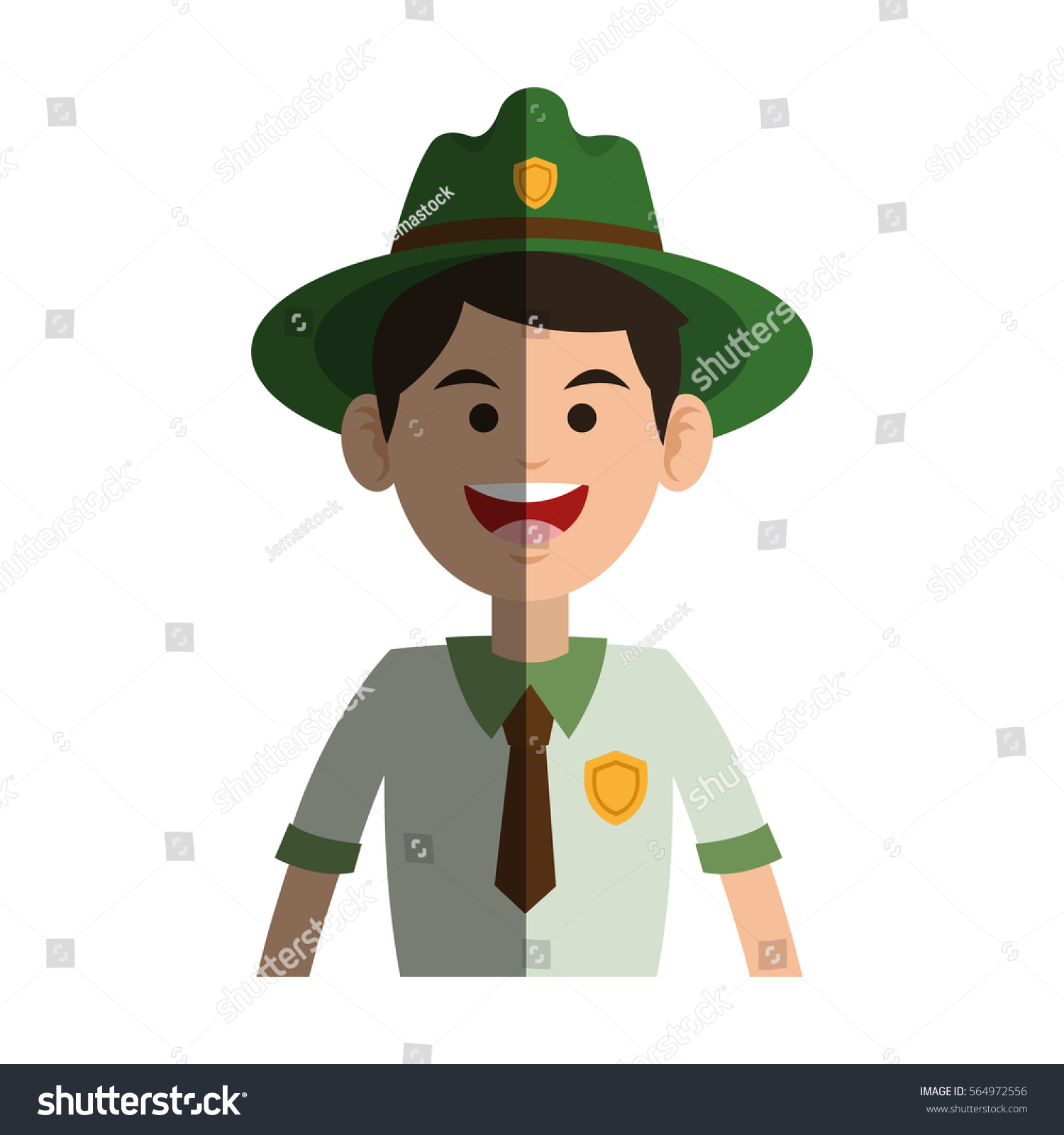 Forest Ranger Icon Stock Vector (Royalty Free) 564972556