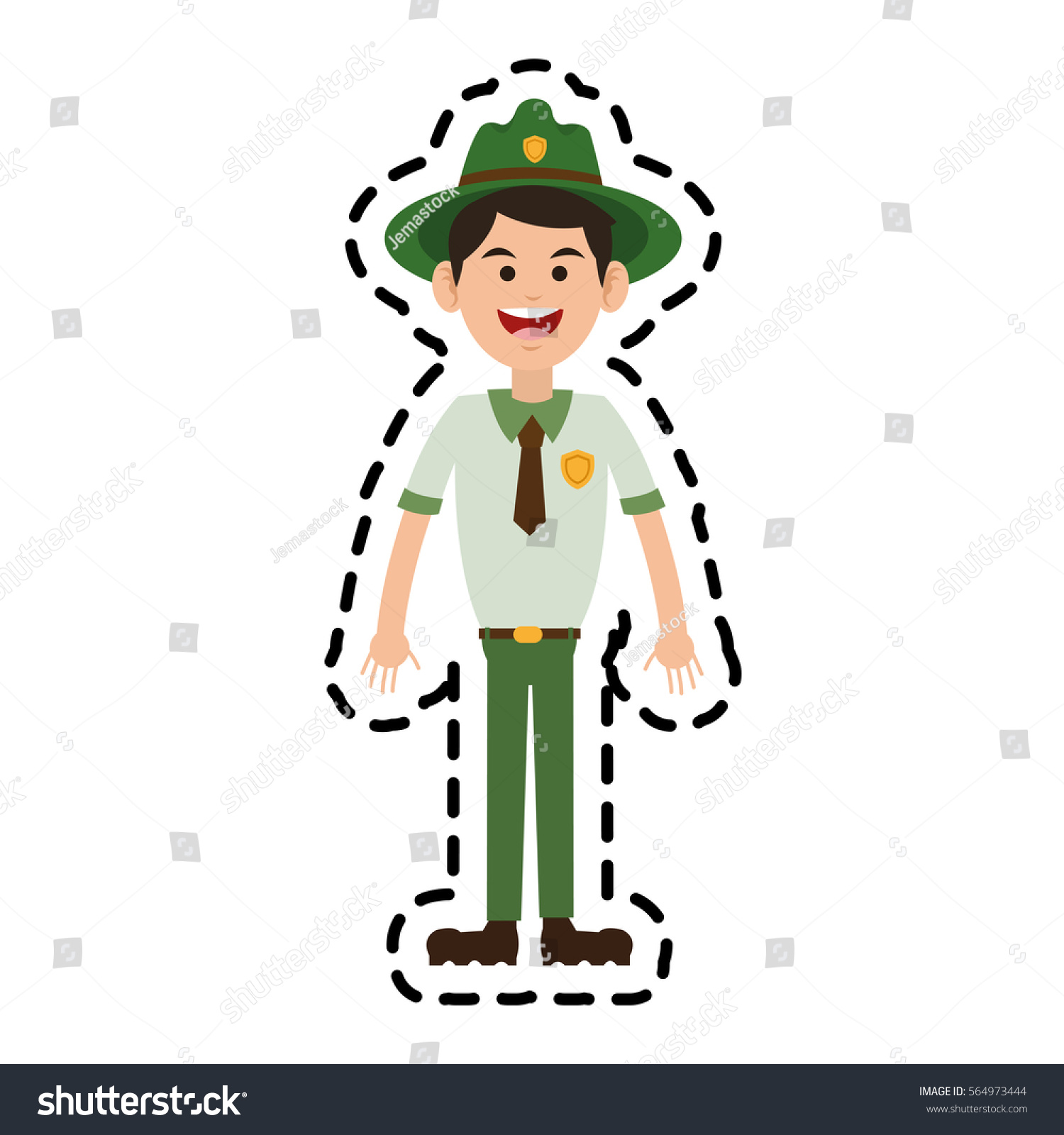 Forest Ranger Icon: vector de stock (libre de regalías) 564973444 ...