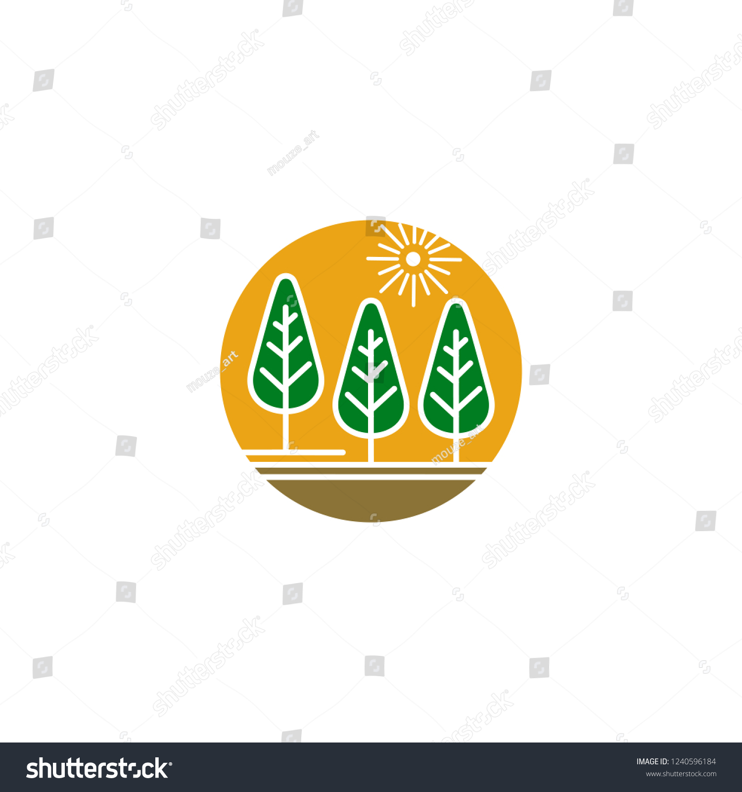 Forest Tree Logo Template Design Vector Stock Vector (Royalty Free ...