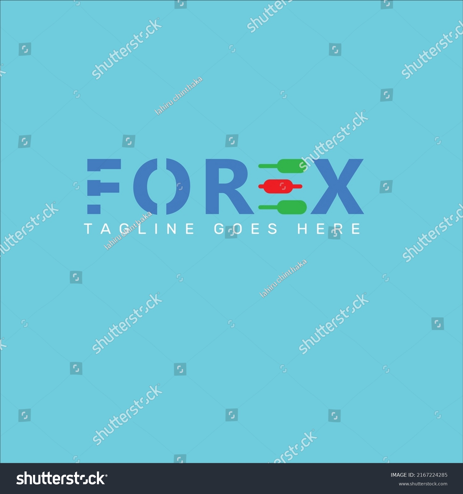 Forex Logo Flat Capital Letters Candlelight Stock Vector (Royalty Free ...