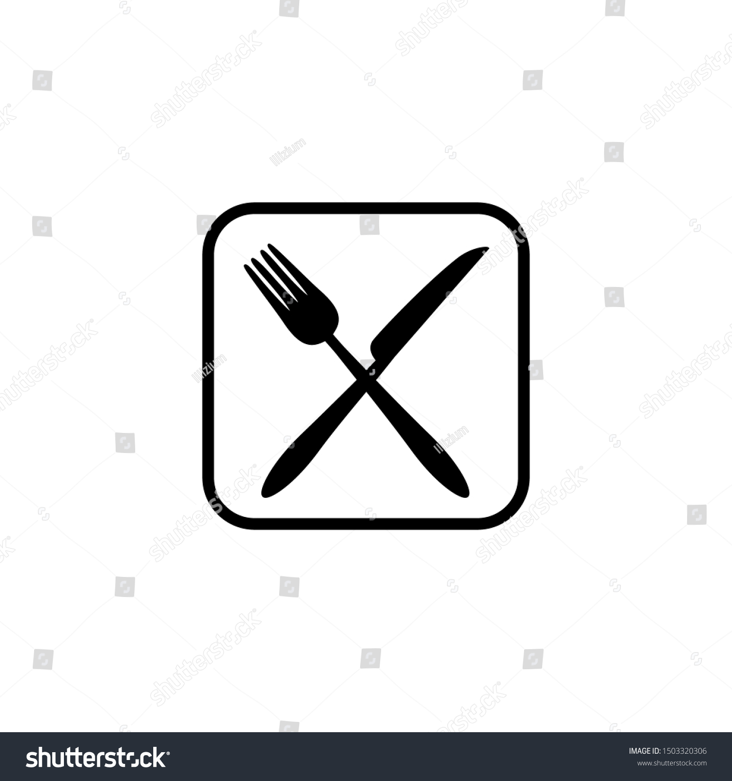 Fork Knife Icon Vector Eat Symbol Stock Vector (Royalty Free) 1503320306 | Shutterstock