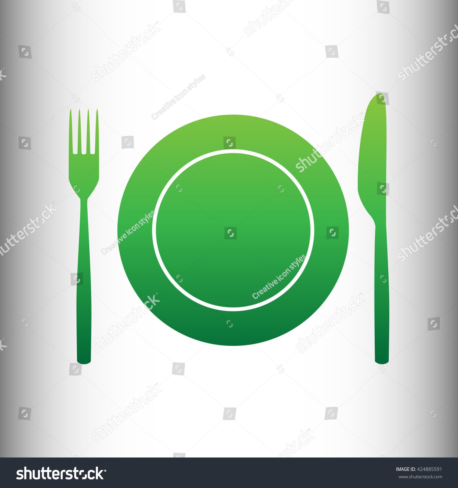 Fork Knife Sign Stock Vector (Royalty Free) 424885591