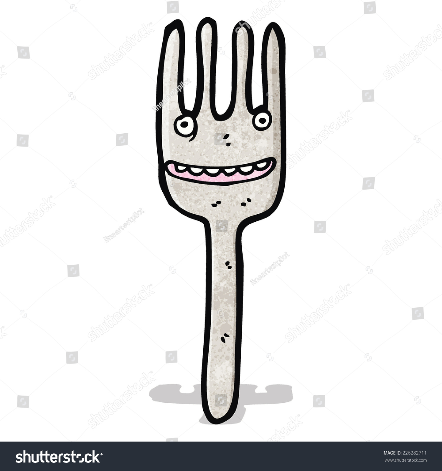 Fork Cartoon Character Stock Vector (Royalty Free) 226282711 | Shutterstock