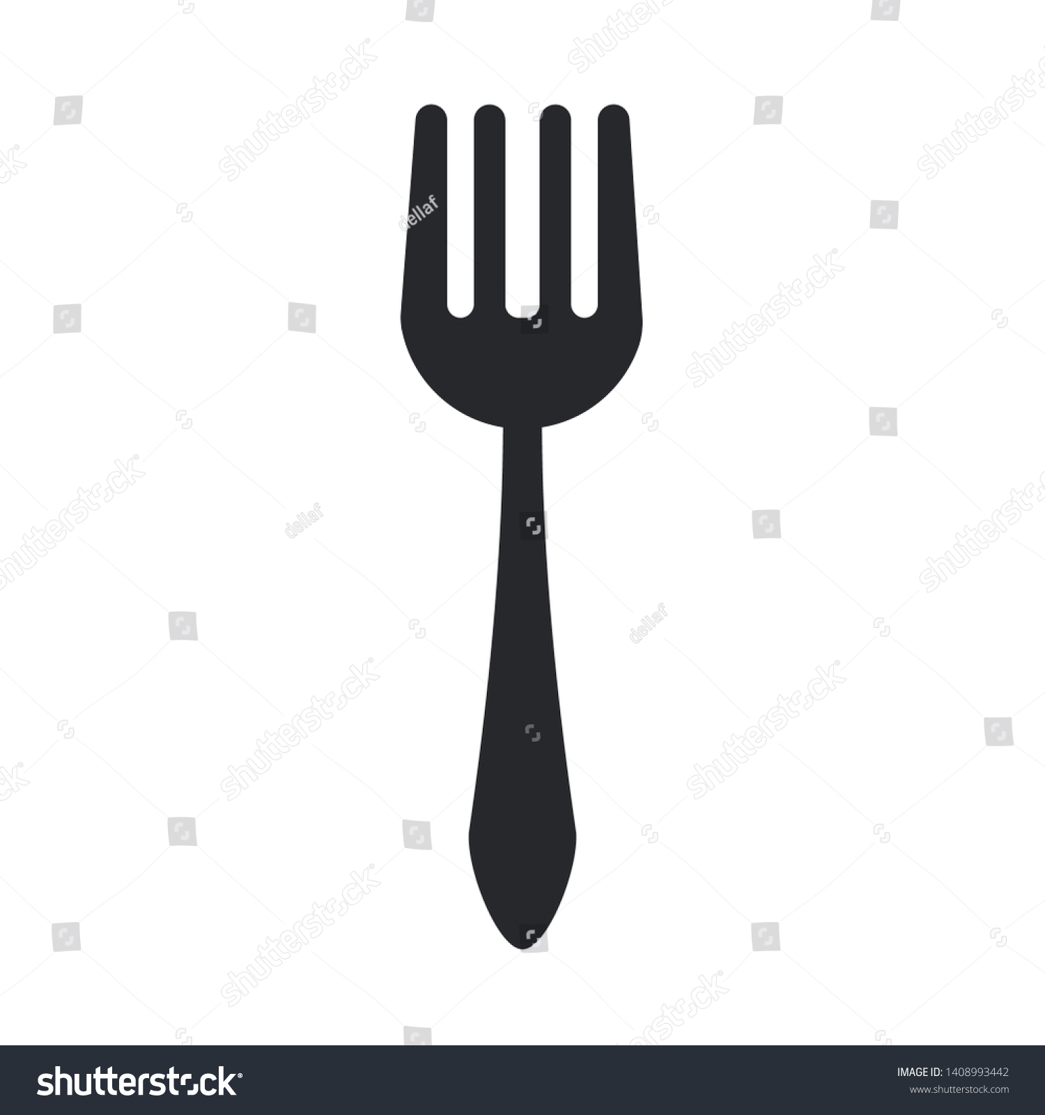 Fork Icon Symbol Sign Logo Template Stock Vector (Royalty Free ...