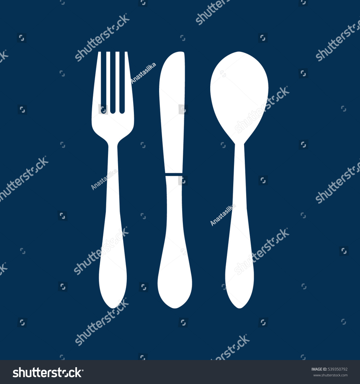 Fork Knife Spoon Icon Stock Vector (Royalty Free) 539350792 | Shutterstock