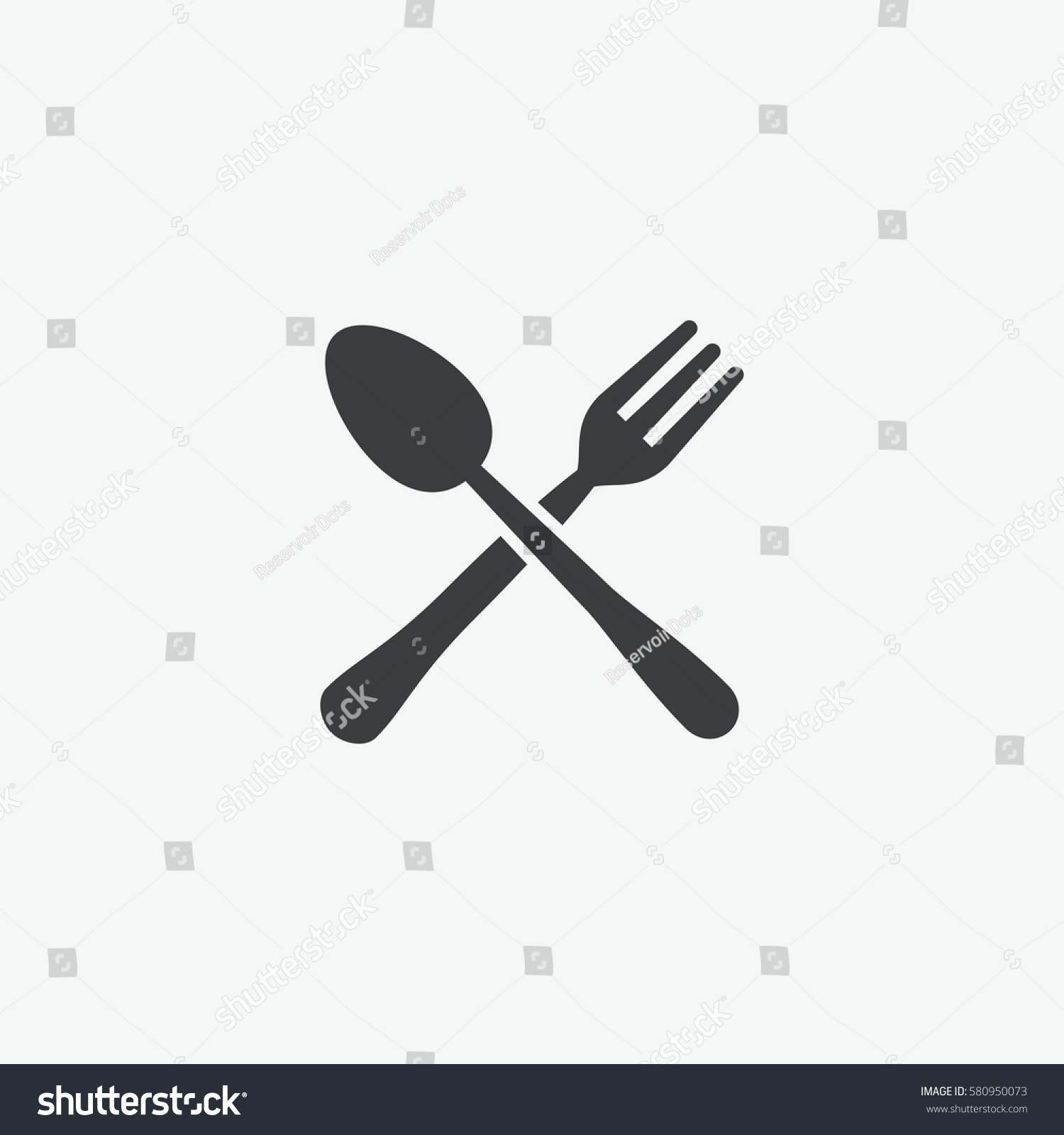 Fork Spoon Restaurant Icon Stock Vector (Royalty Free) 580950073 ...