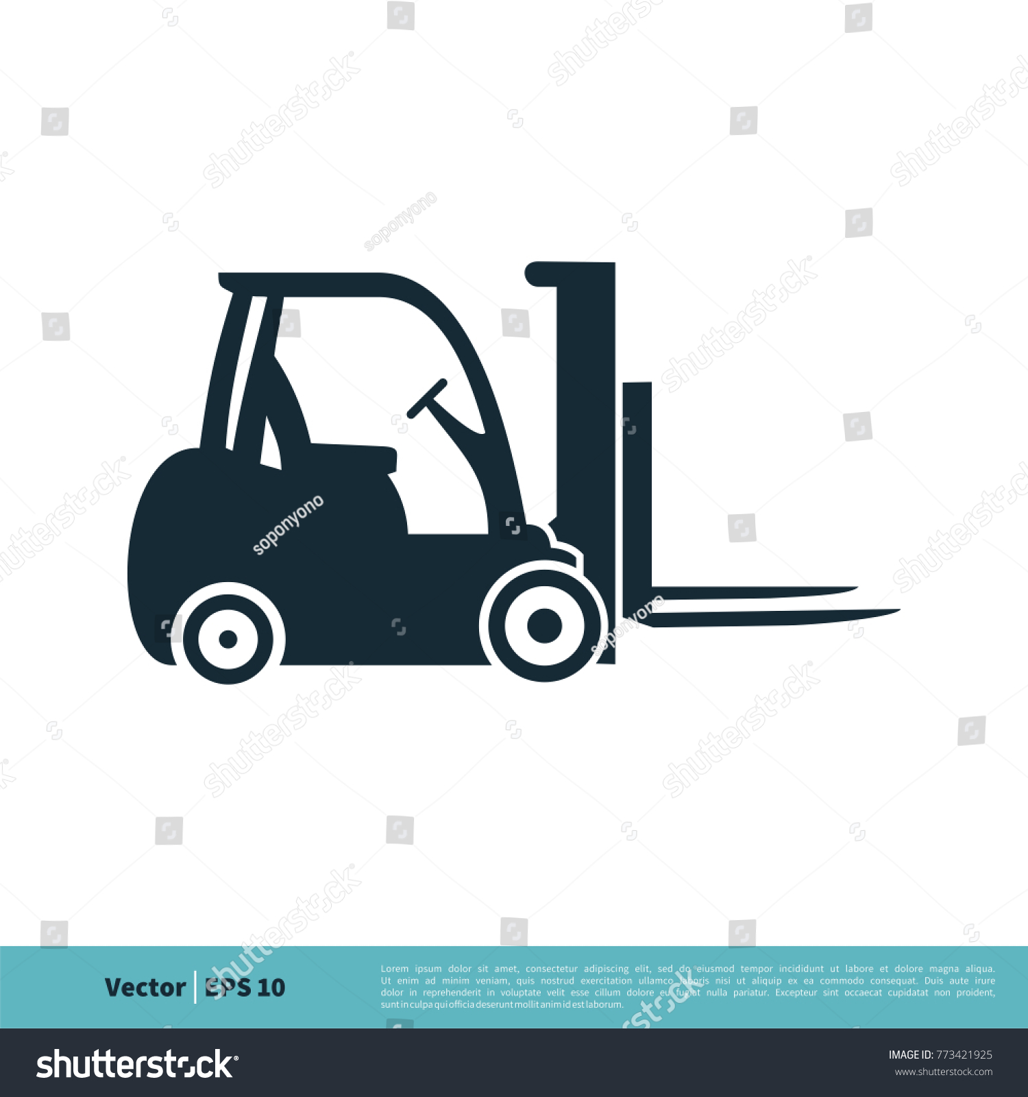 Forklift Icon Vector Logo Template Illustration Stock Vector (Royalty ...