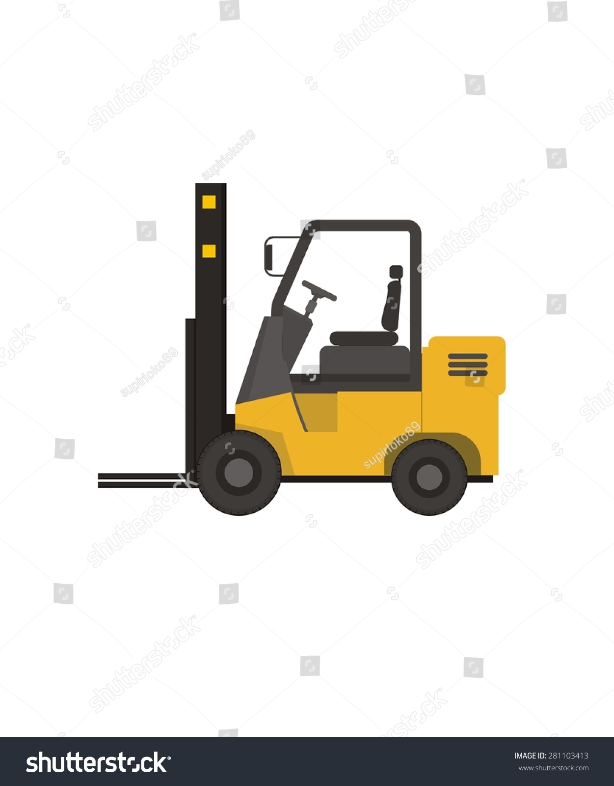 Forklift Simple Illustration Stock Vector (Royalty Free) 281103413
