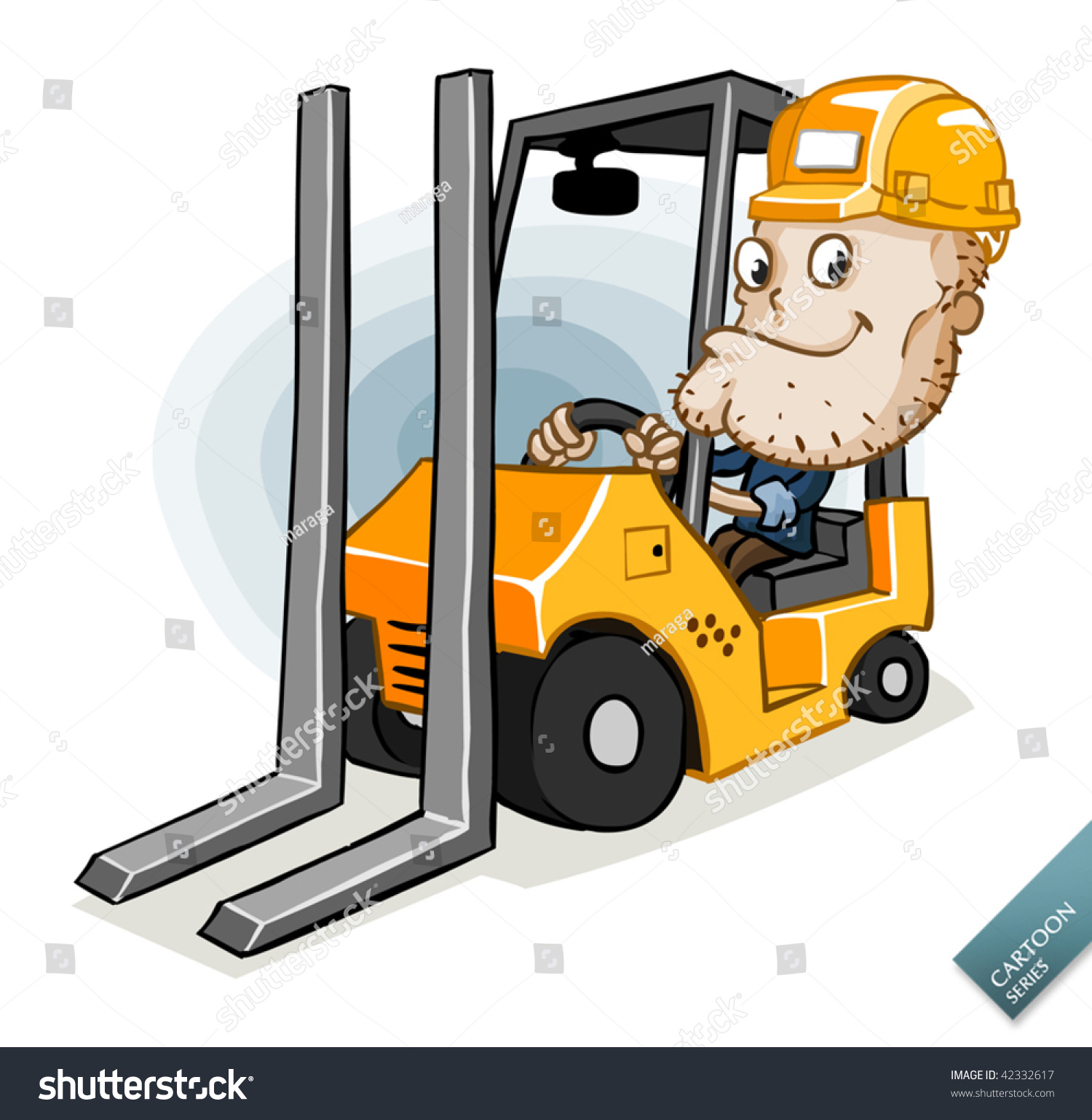 Vektor Stok Forklift Driver (Tanpa Royalti) 42332617 | Shutterstock