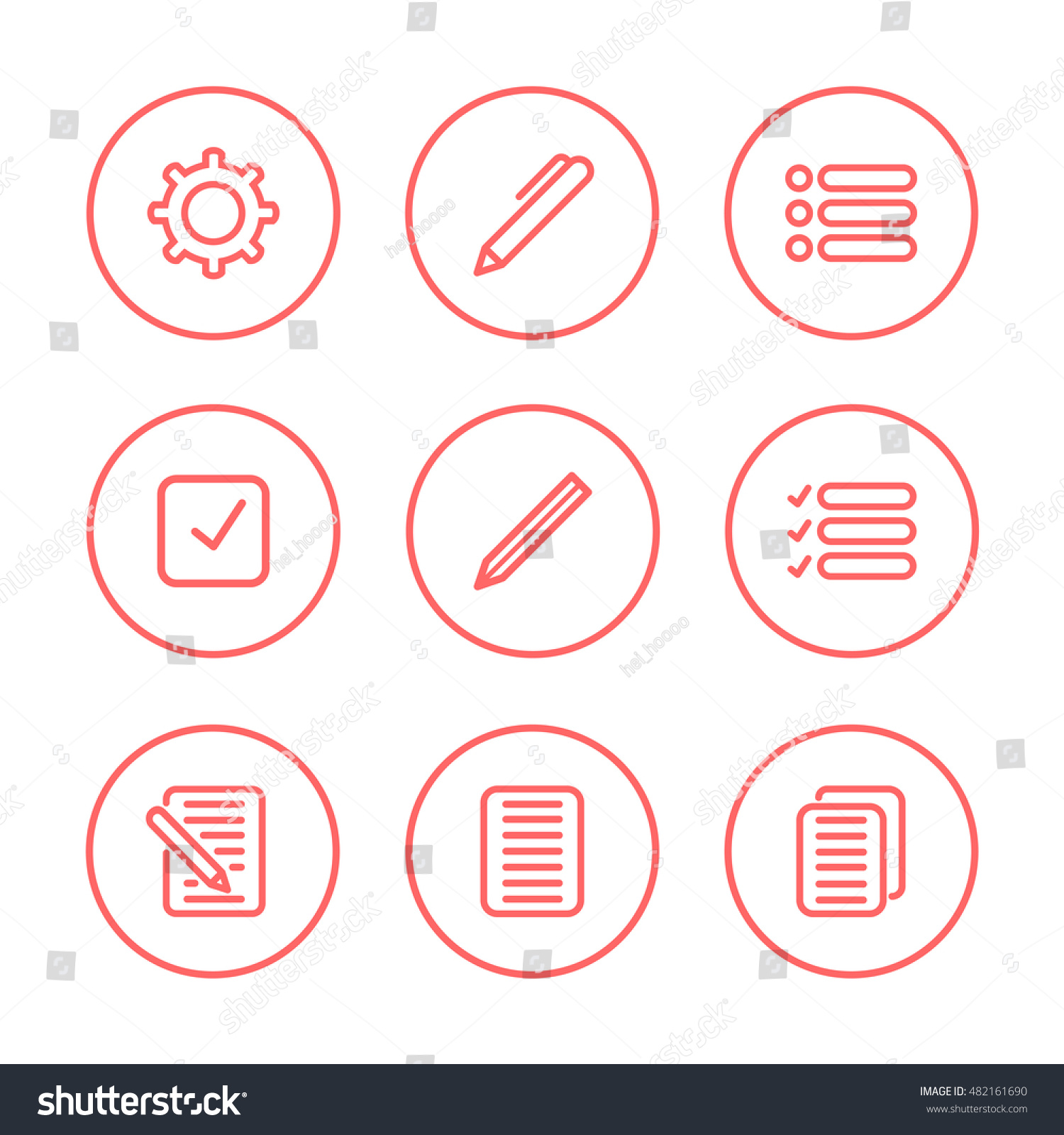 Form Icon Set Simple Icons Stock Vector (Royalty Free) 482161690