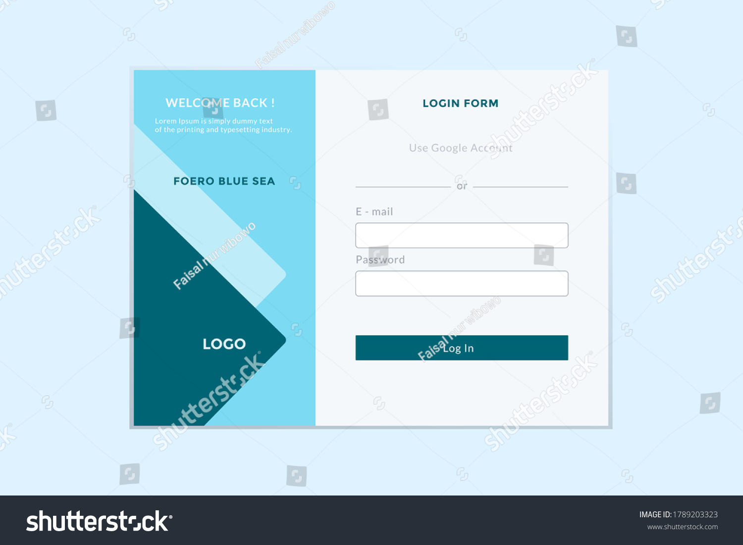 Form Login Flat Design White Stock Vector (Royalty Free) 1789203323 ...