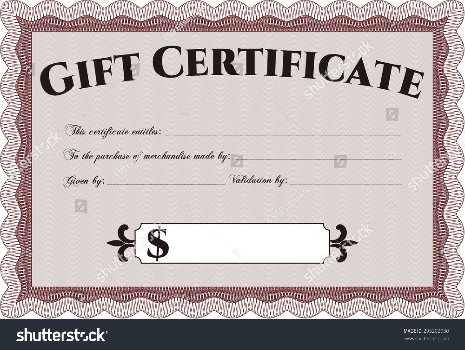 Formal Gift Certificate Vector Illustrationwith Complex: เวกเตอร์สต็อก ...