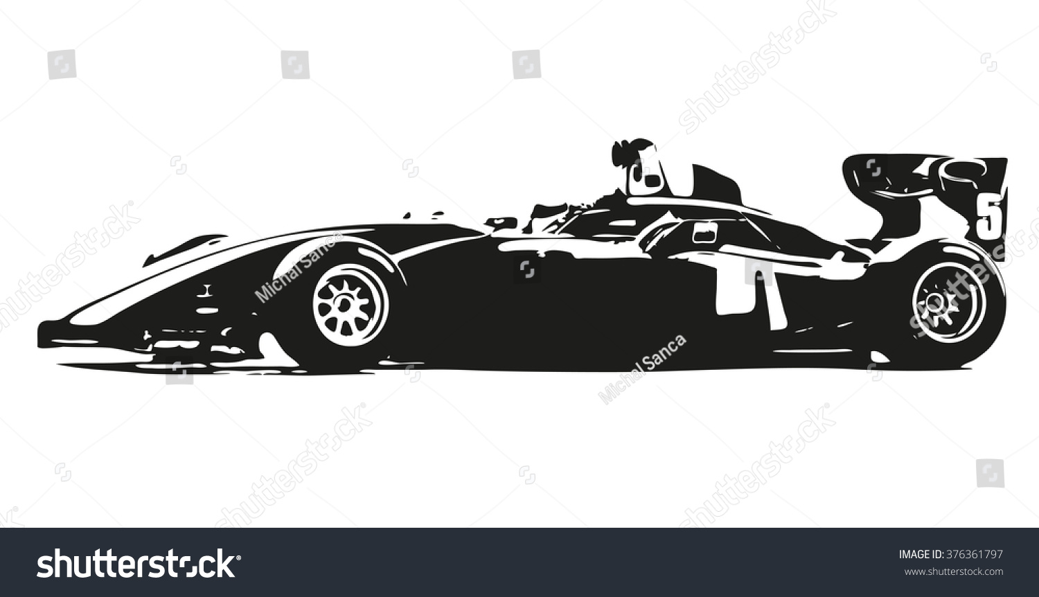 Formula Car Vector Silhouette Illustration 库存矢量图（免版税）376361797 ...