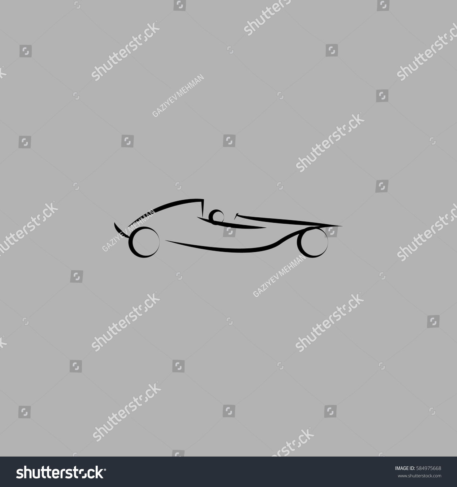 Formula 1 Symbol Isolated On Gray Stock Vector (Royalty Free) 584975668 ...