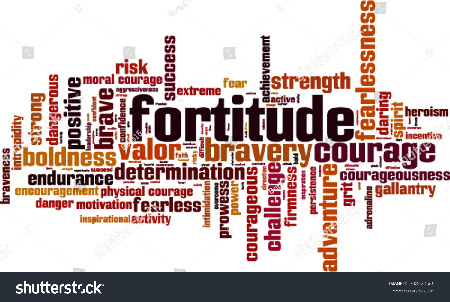 Fortitude Word Cloud Concept Vector Illustration Stock Vector (Royalty ...